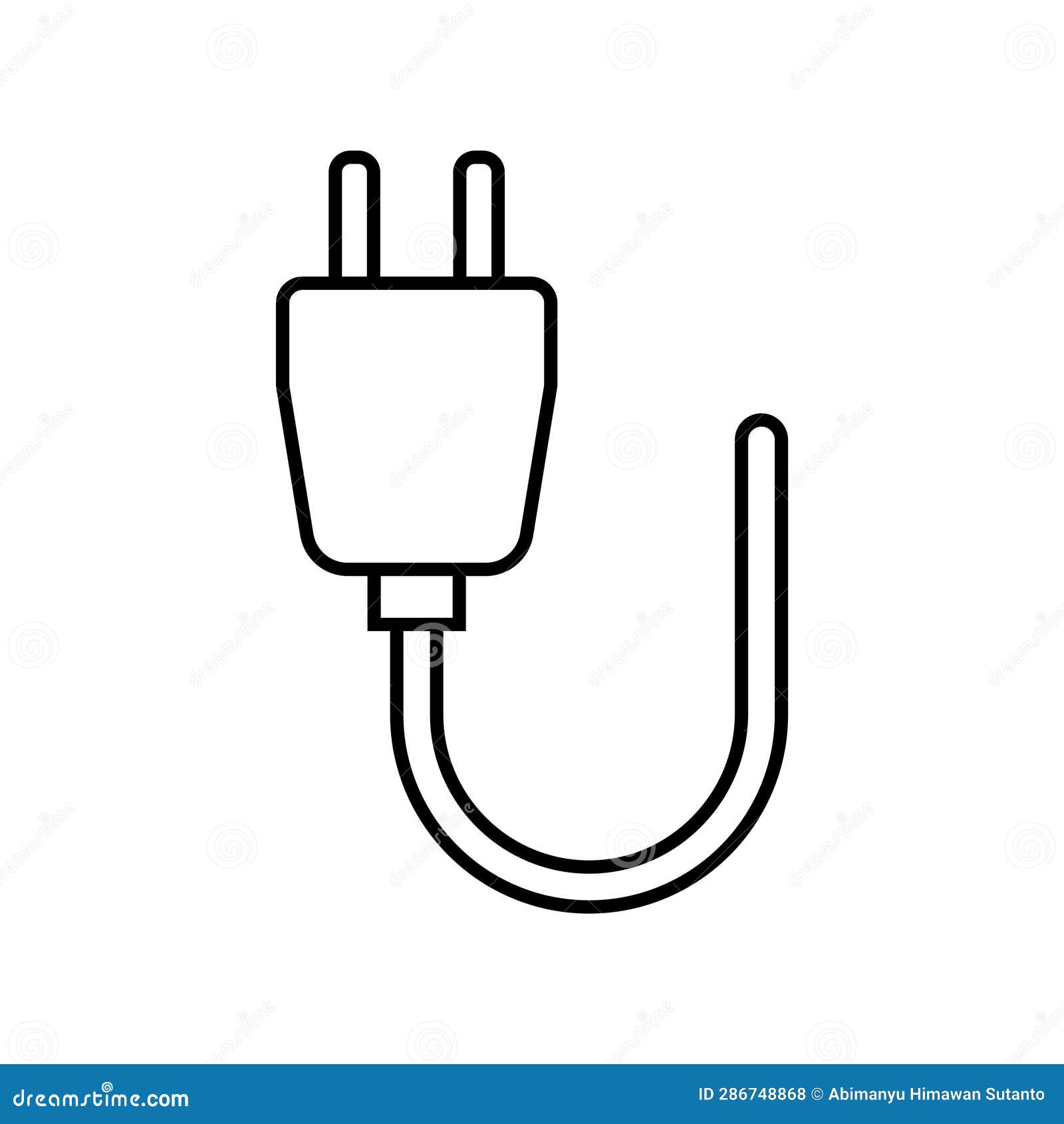 Plug socket icon vector stock vector. Illustration of icon - 286748868
