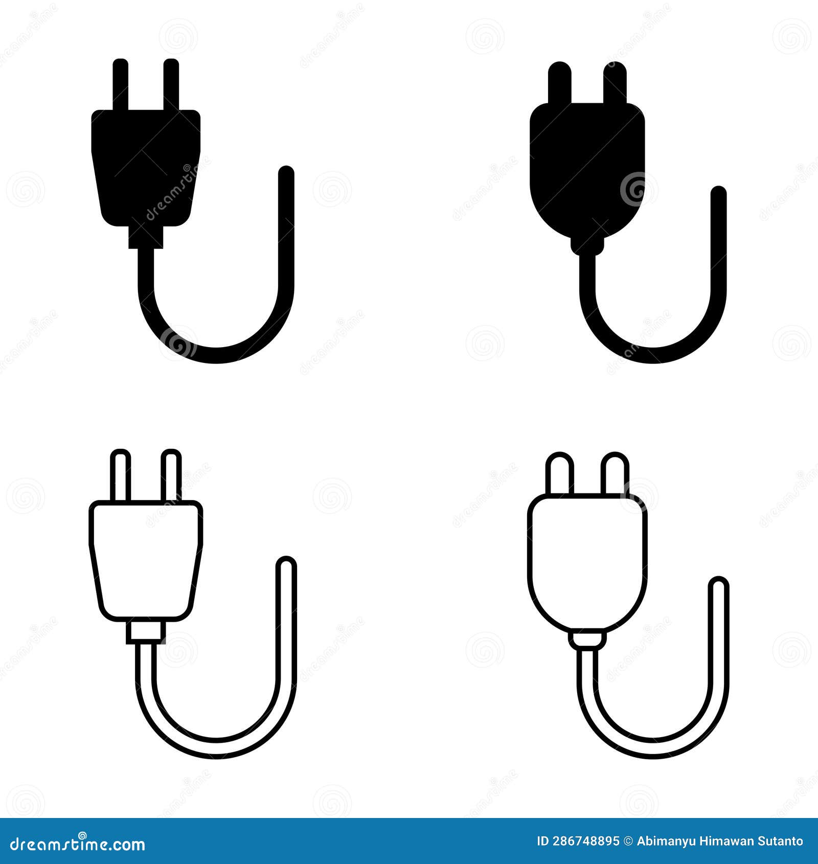 Plug socket icon vector stock vector. Illustration of short - 286748895