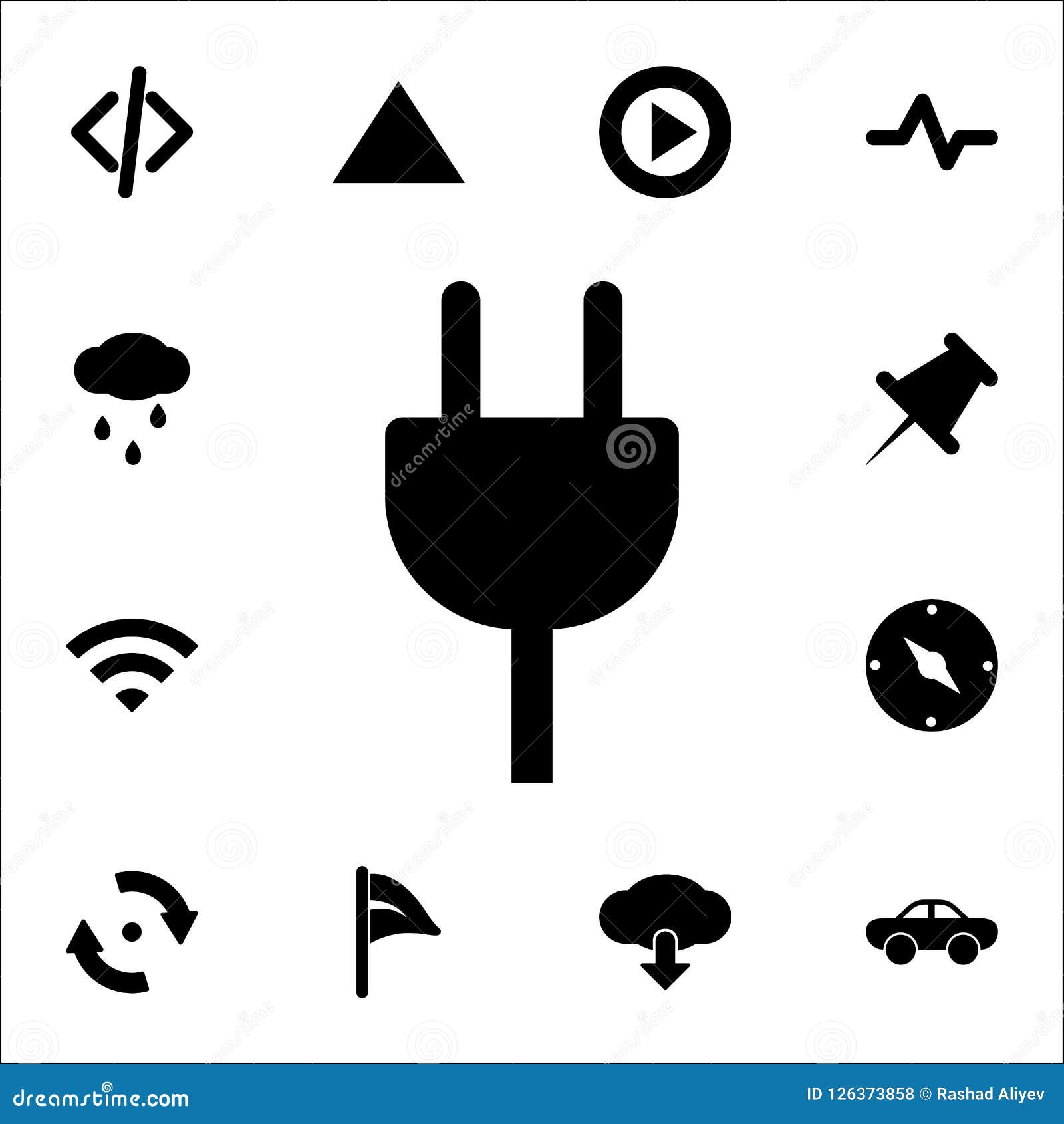 Plug Socket Icon. Web Icons Universal Set for Web and Mobile Stock ...