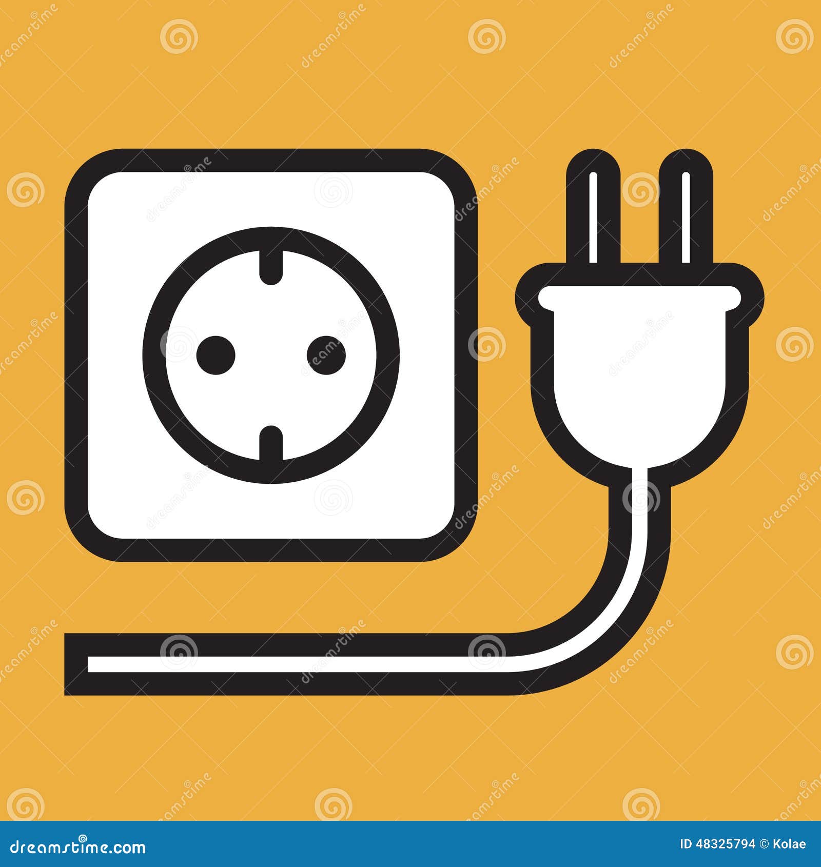 Socket Icon Vector Isolated On White Background, Socket Sign , Dark ...