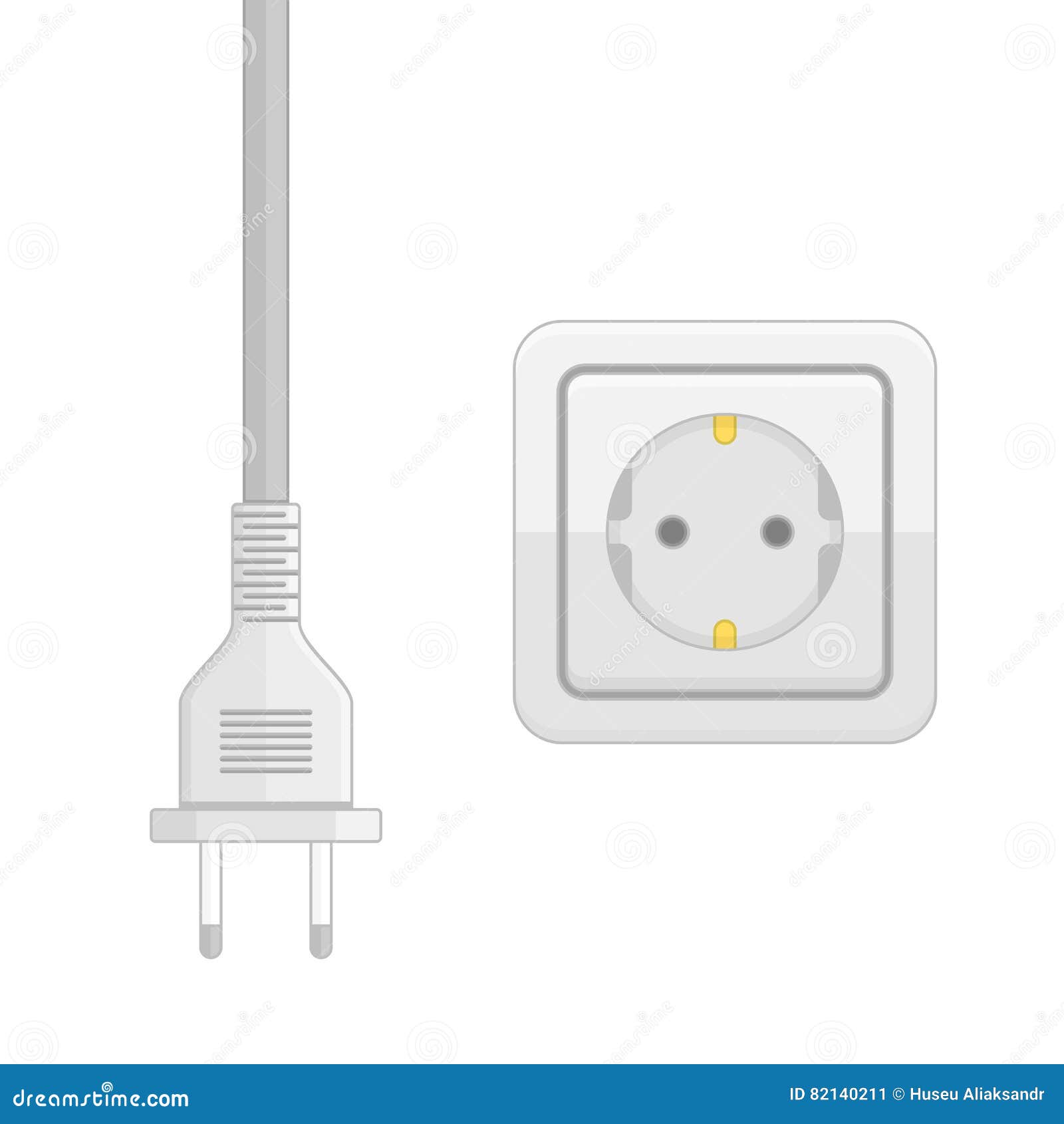 Plug socket illustration. stock vector. Illustration of element - 82140211