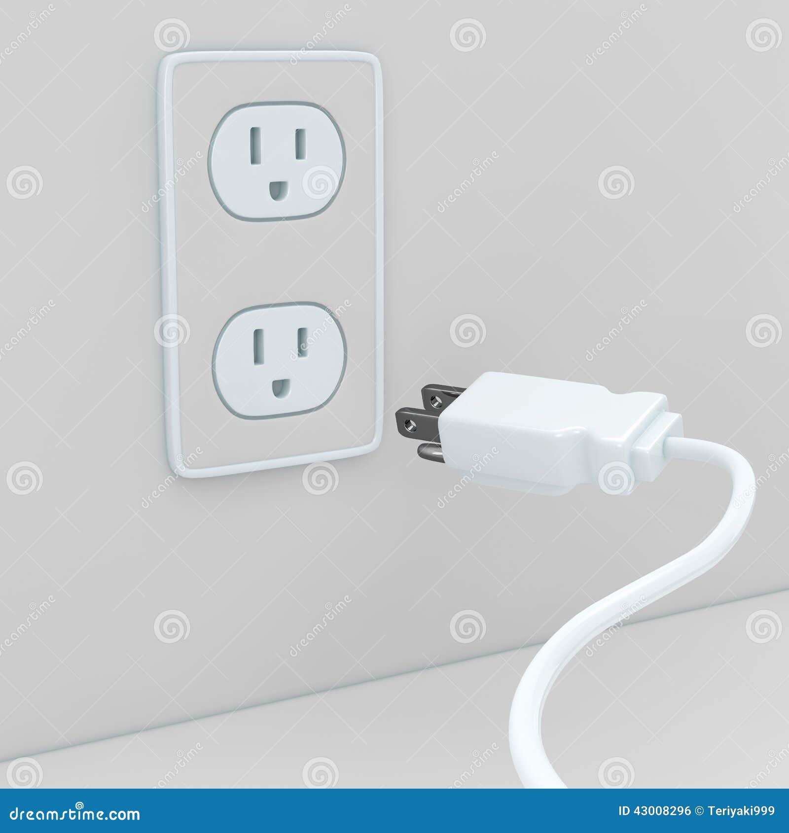 Plug and socket stock illustration. Illustration of problem - 43008296