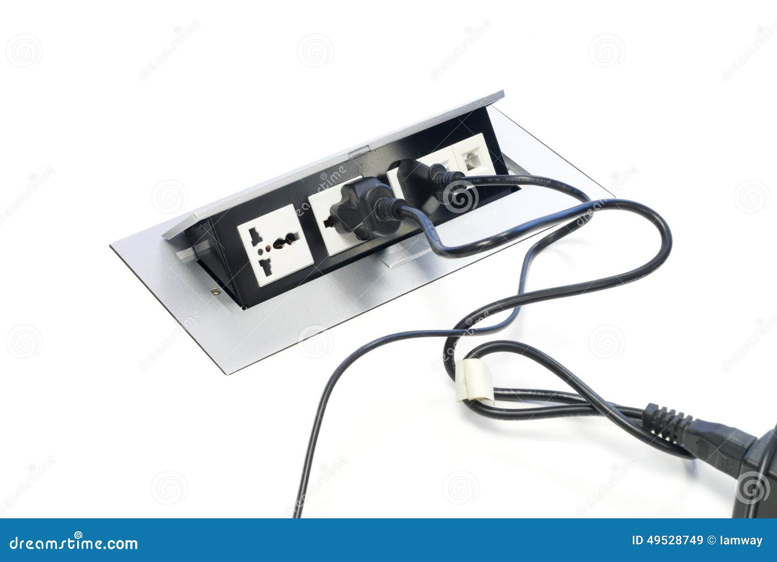 Plug Socket Office Table Can Be Hidden Open Up Stock Photos - Free ...