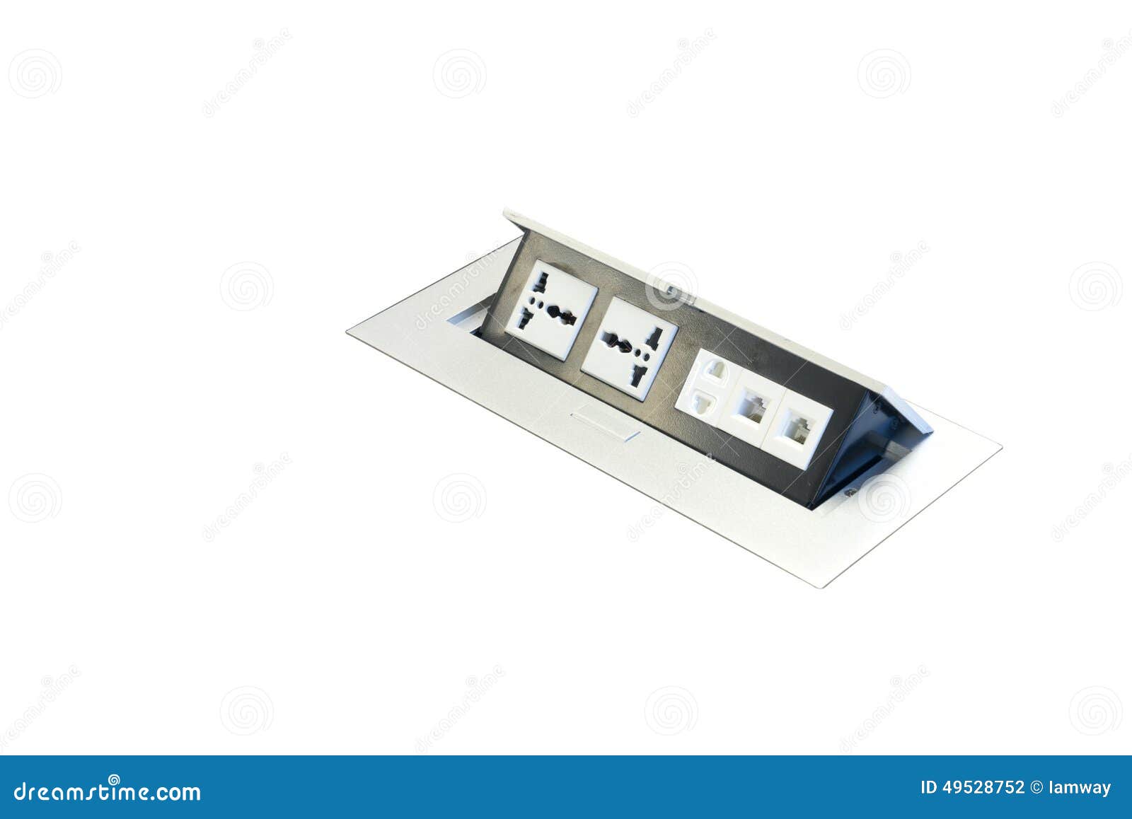 Plug Socket on the Office Table that Can Be Hidden or Open Up Stock ...