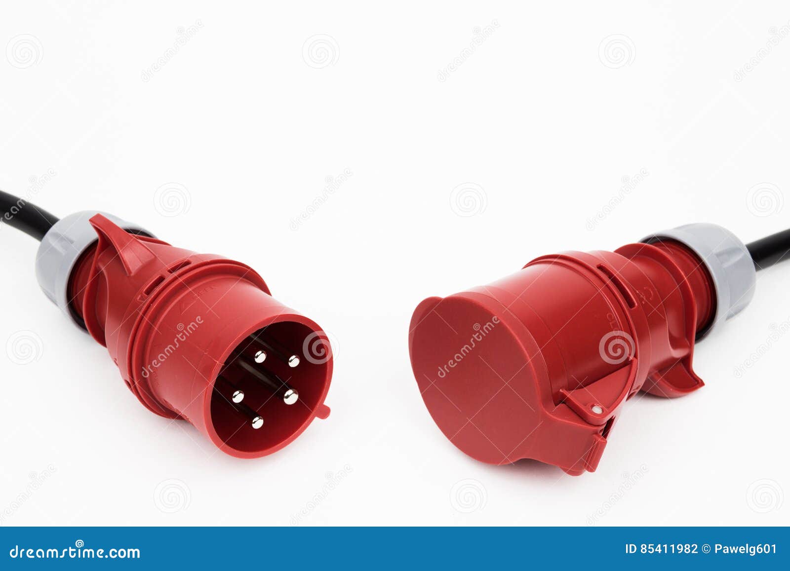 Socket And Power Outlet. Electric Plug. Cable Unplugged From Wall. Wire ...