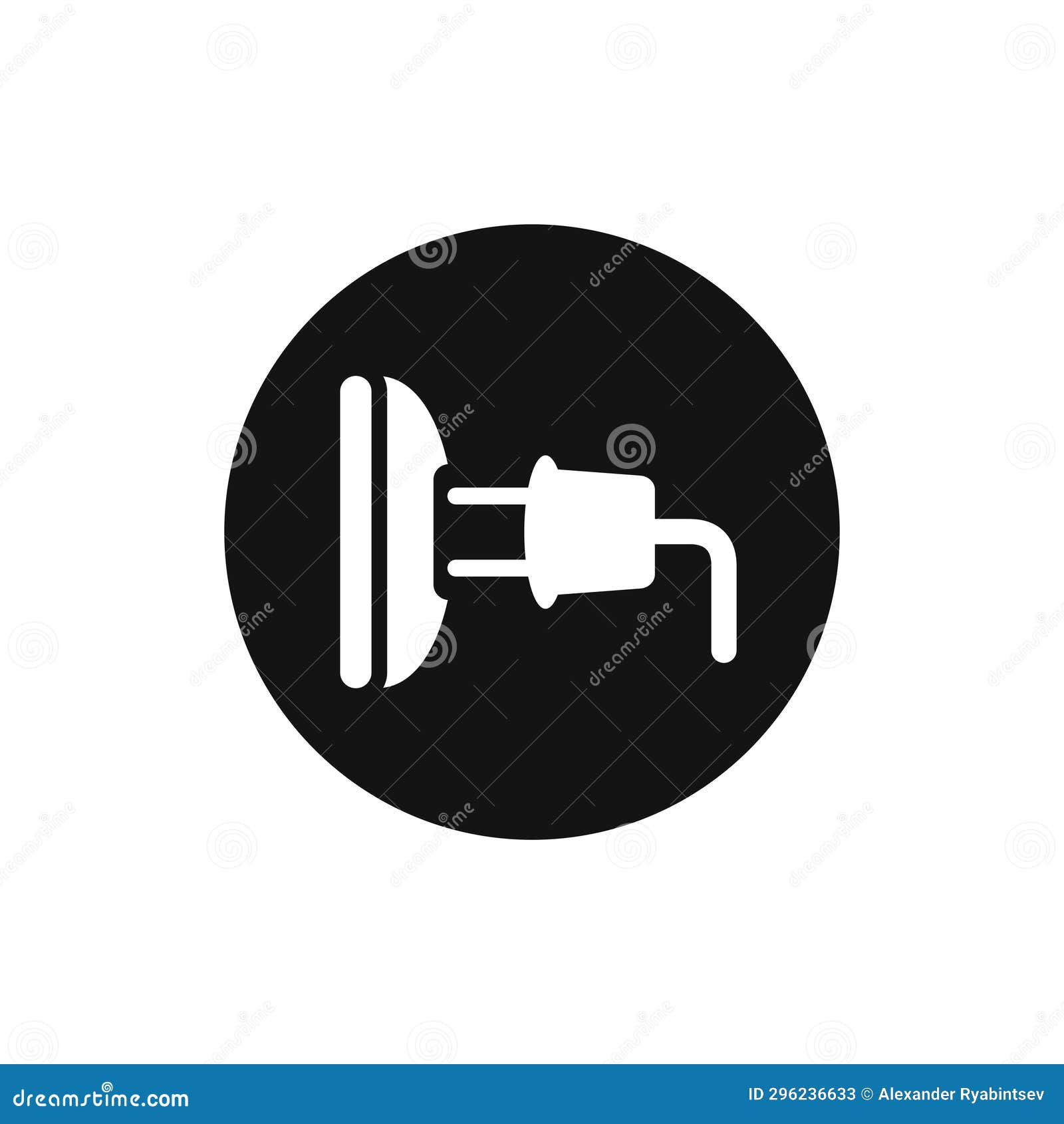 Plug socket vector icon stock vector. Illustration of voltage - 296236633