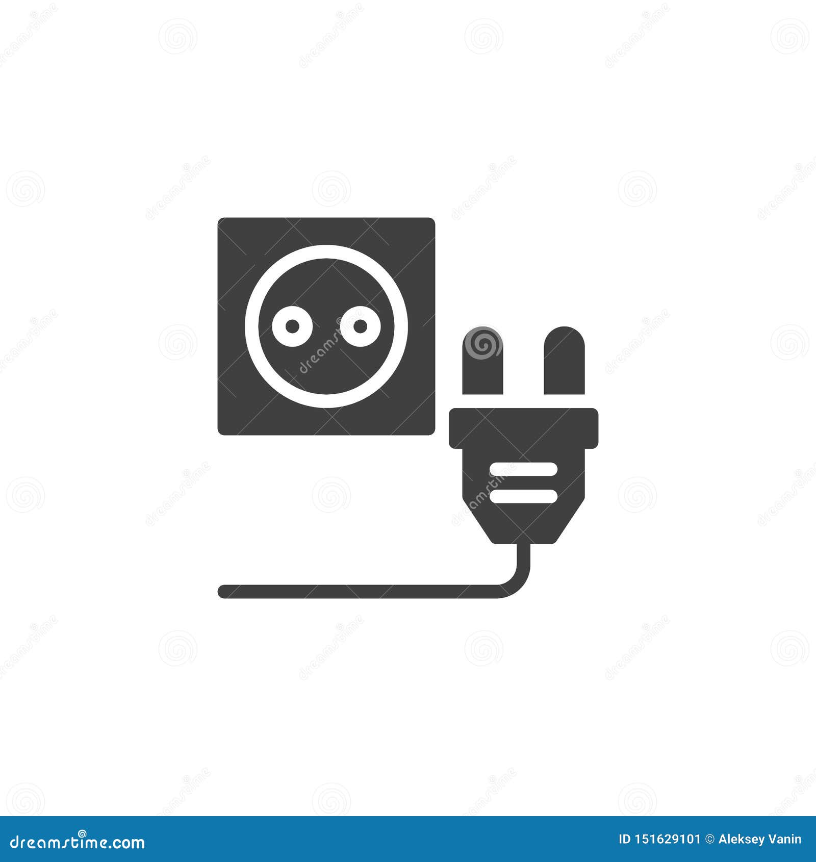 Plug socket vector icon stock vector. Illustration of socket - 151629101