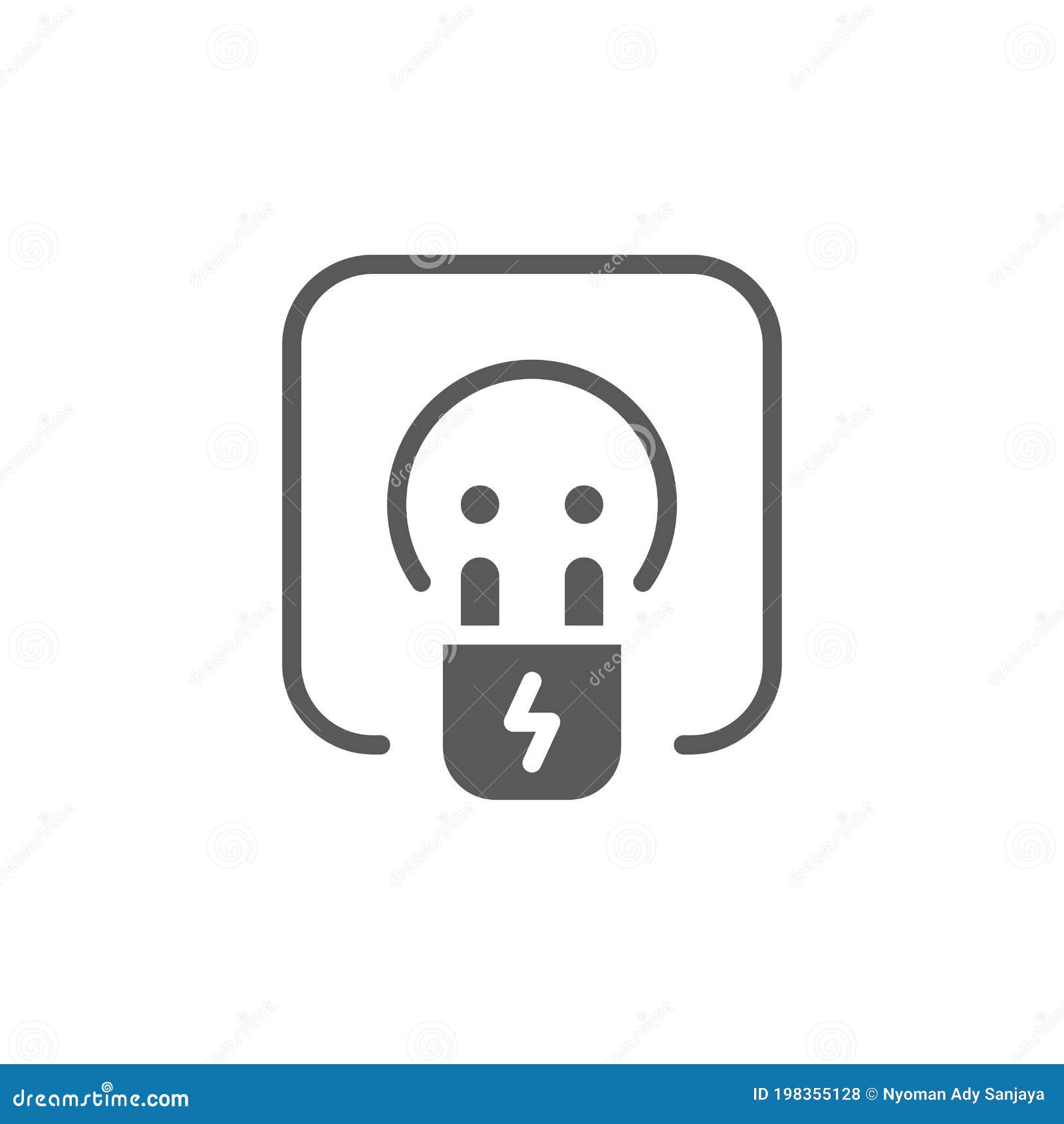 Plug Socket Vector Icon Symbol Isolated on White Background Stock ...
