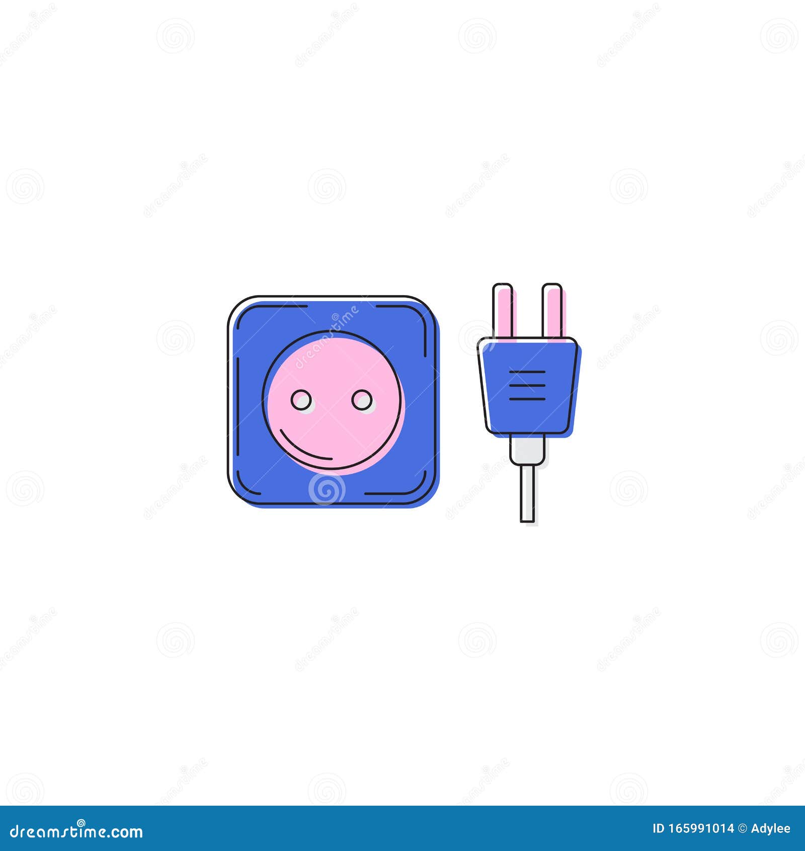 Plug Socket Vector Icon Symbol Isolated on White Background Stock ... Plug Socket Vector Icon Symbol Isolated on White Background Stock ...