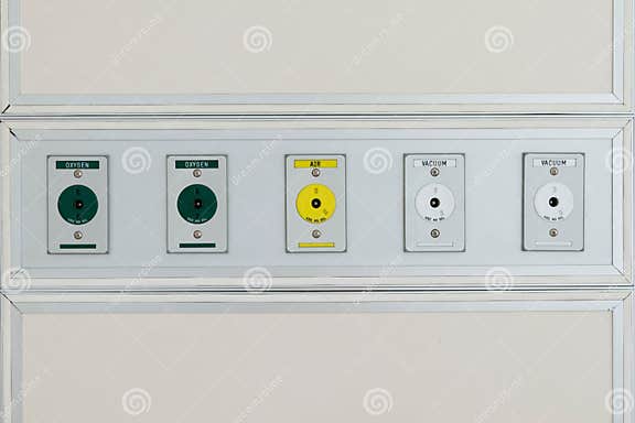 Plug Socket on the Wall of Hospital Stock Image - Image of wallpaper ...