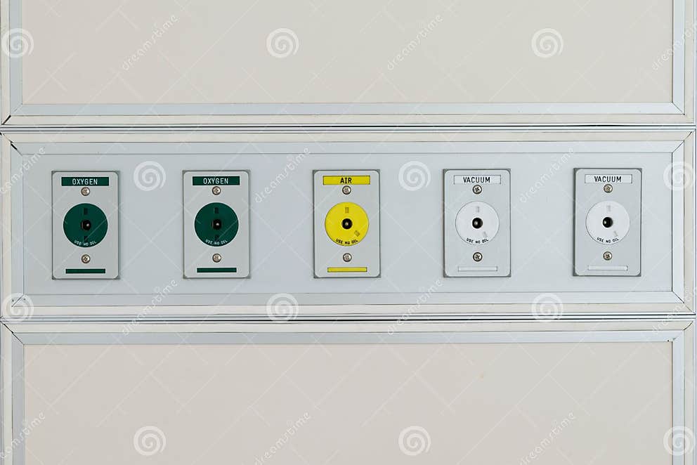 Plug Socket on the Wall of Hospital Stock Image - Image of wallpaper ...