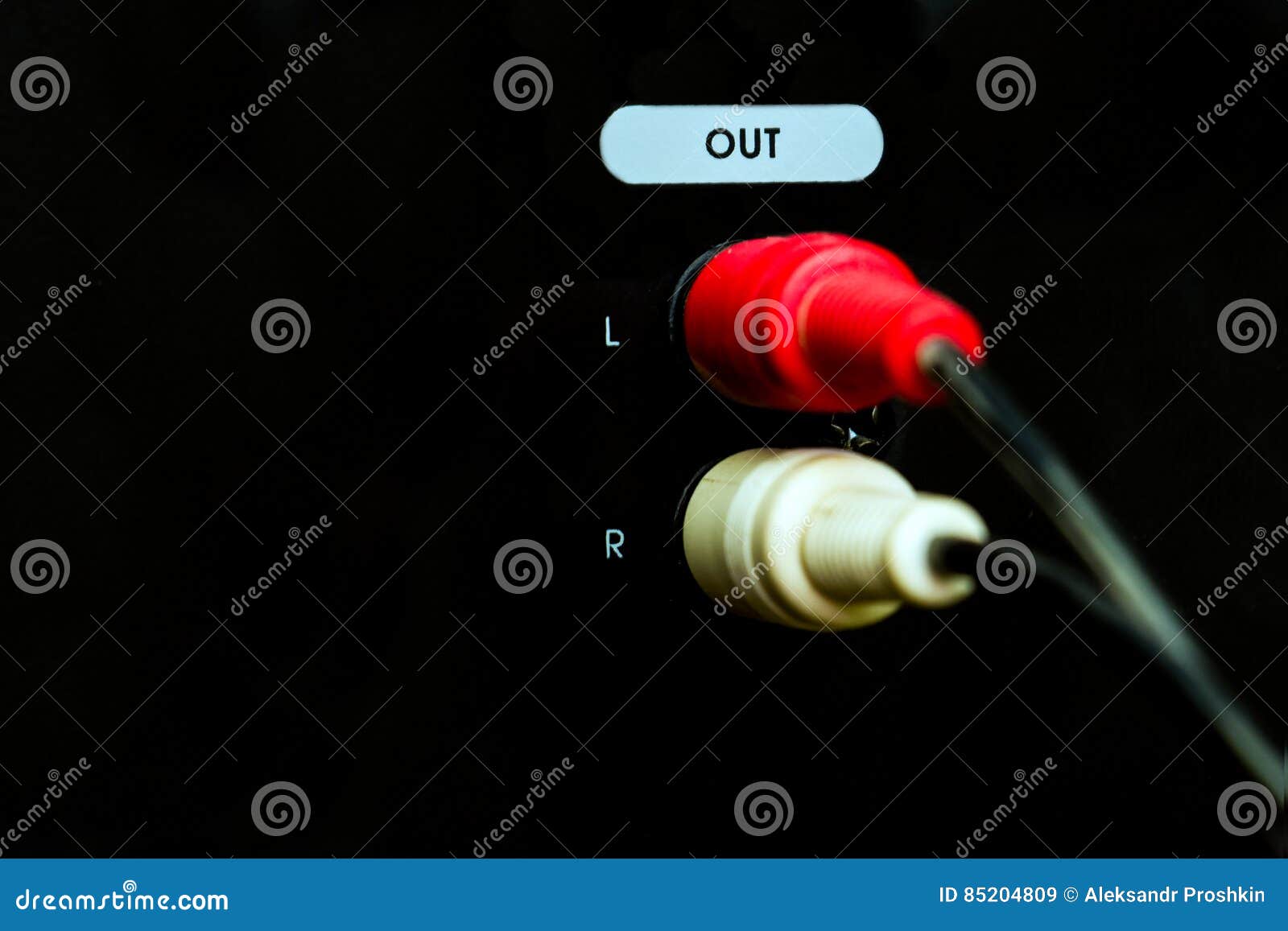 Plug speakers connectors stock image. Image of audio - 85204809
