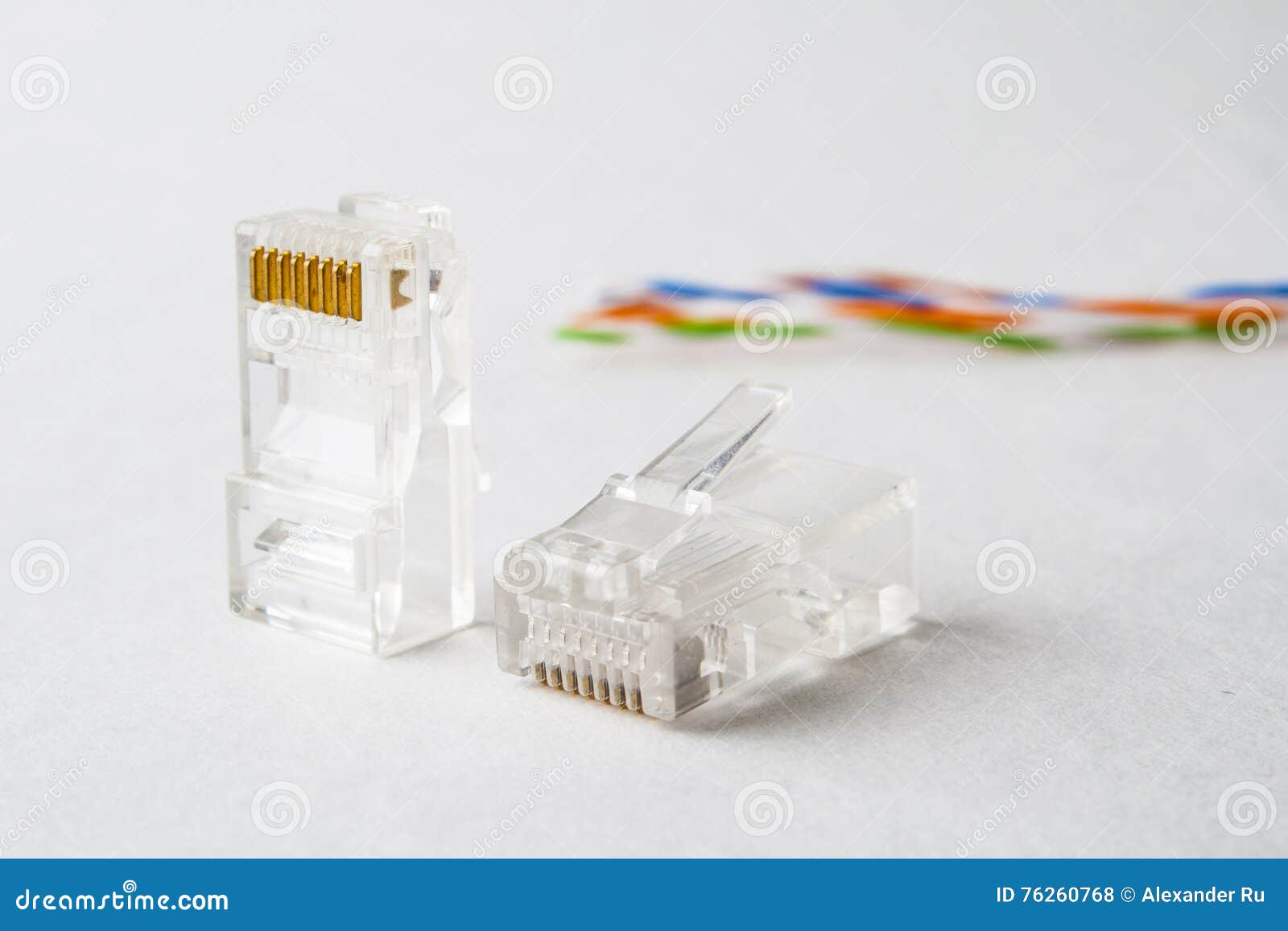 Plug To Connect the Internet. Plug RJ45. Stock Photo - Image of ...