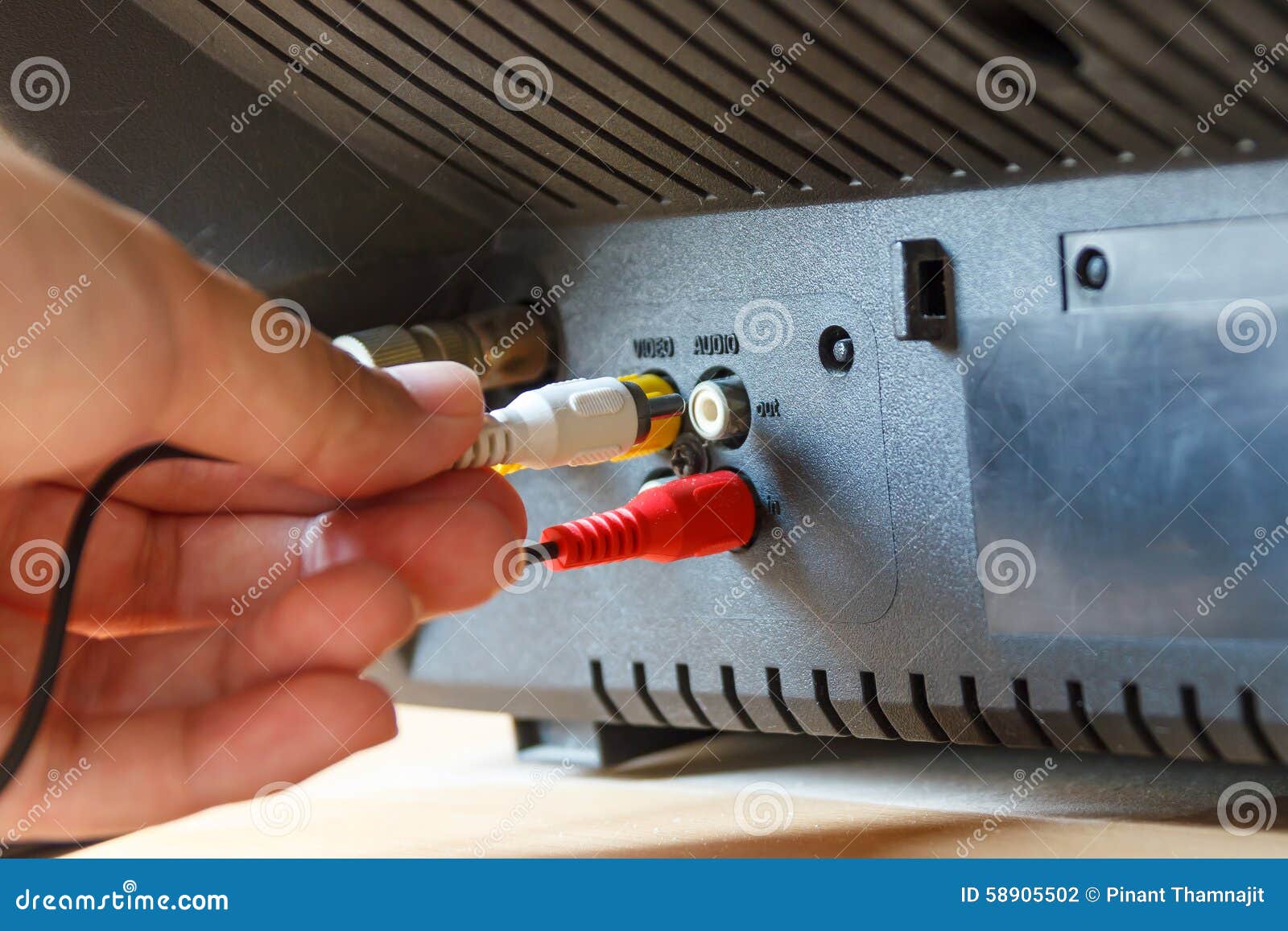 Plug TV jack. stock photo. Image of equipment, home, sound - 58905502