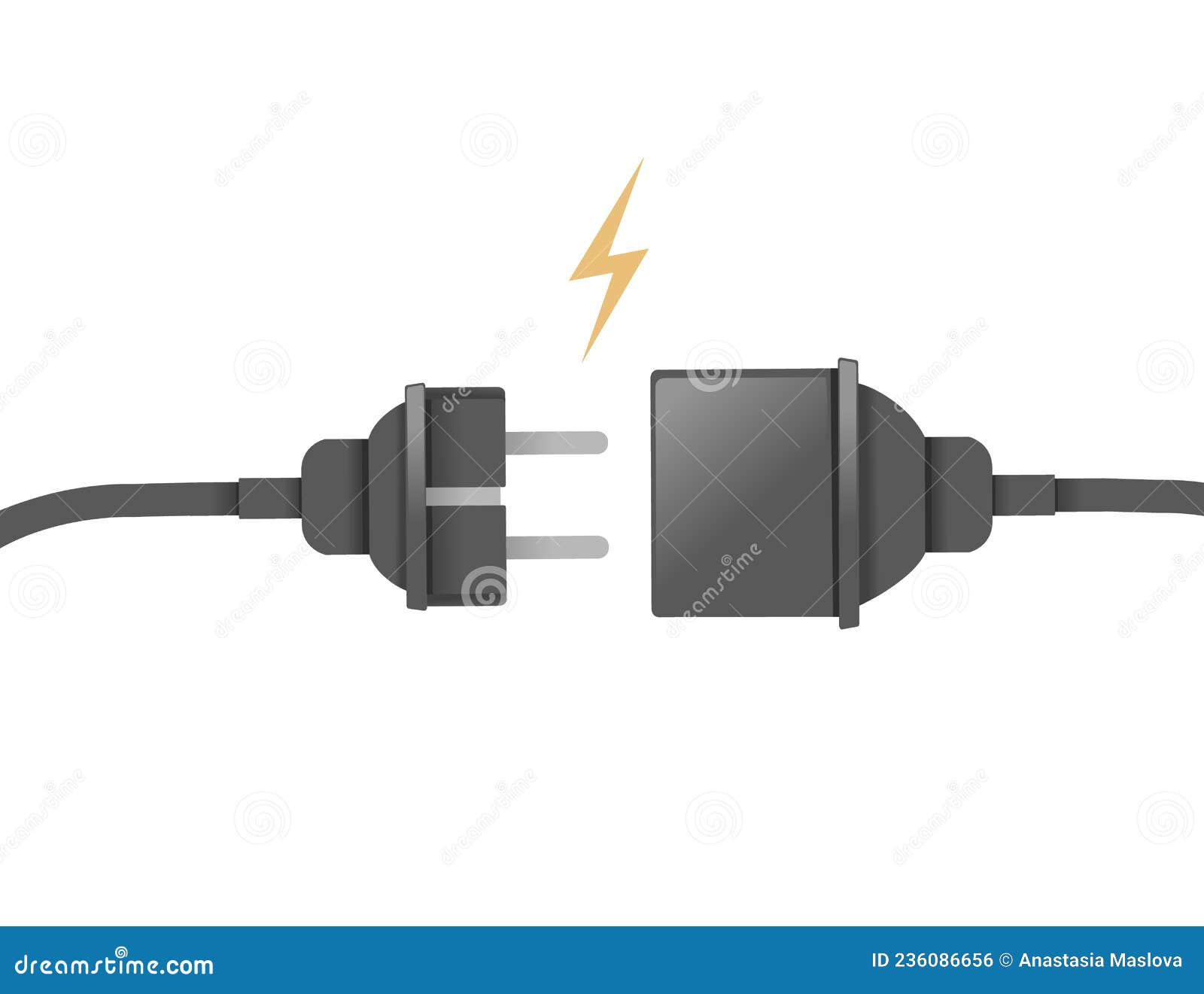 Do Not Unplug Power Socket Warning Labels Cartoon Vector ...