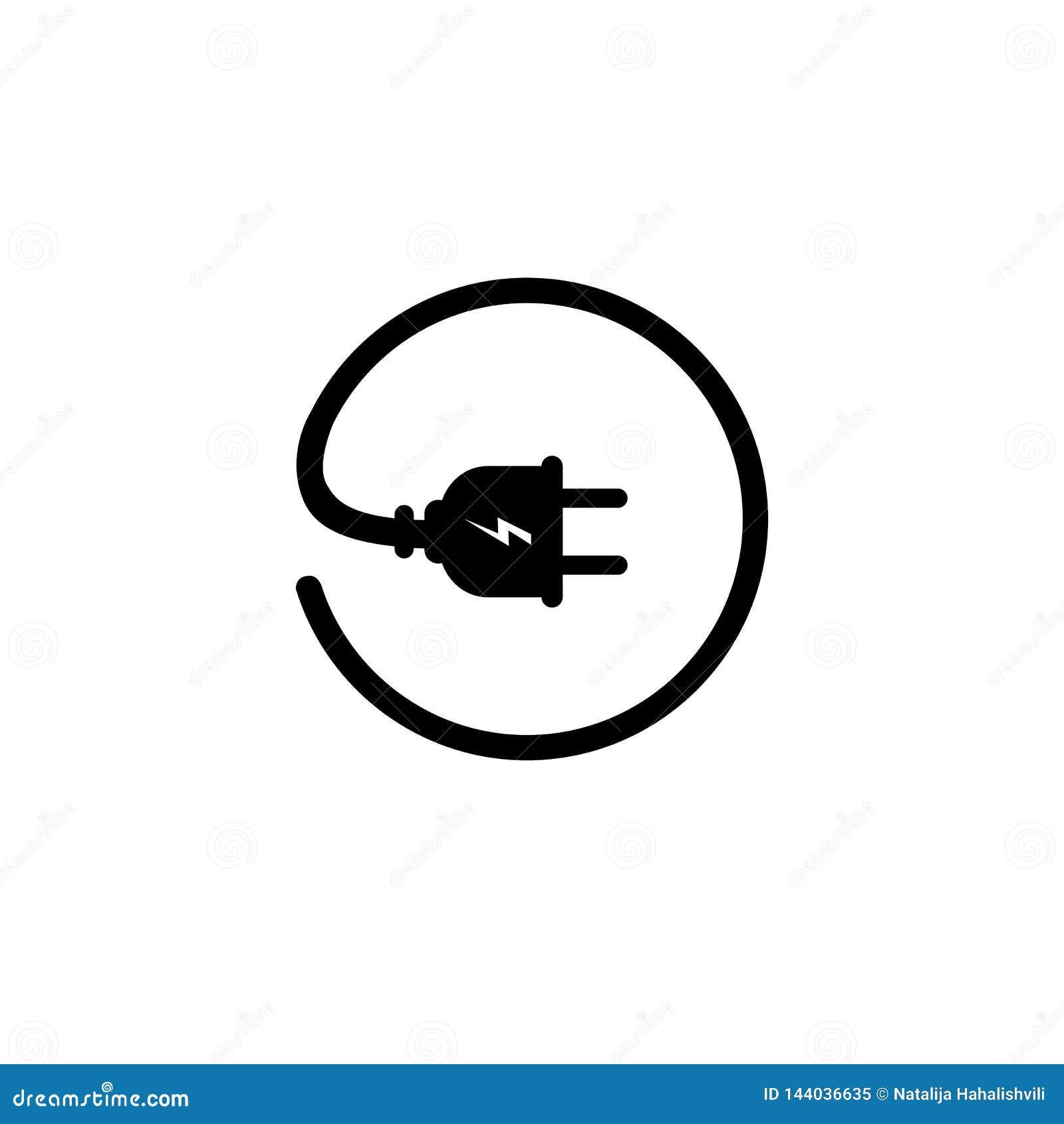 Plug Vector Icon, Electric Symbol. Simple Stock Vector - Illustration ...