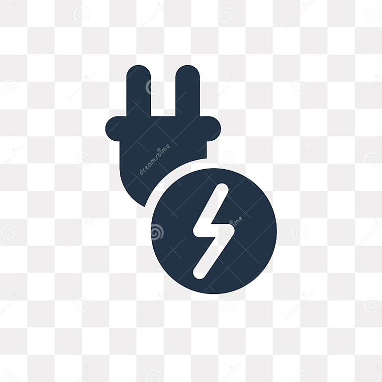 Plug Vector Icon Isolated on Transparent Background, Plug Trans Stock ...