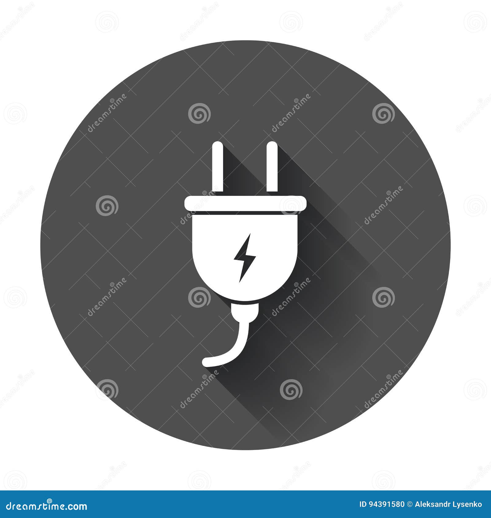 Plug vector icon. stock vector. Illustration of adapter - 94391580