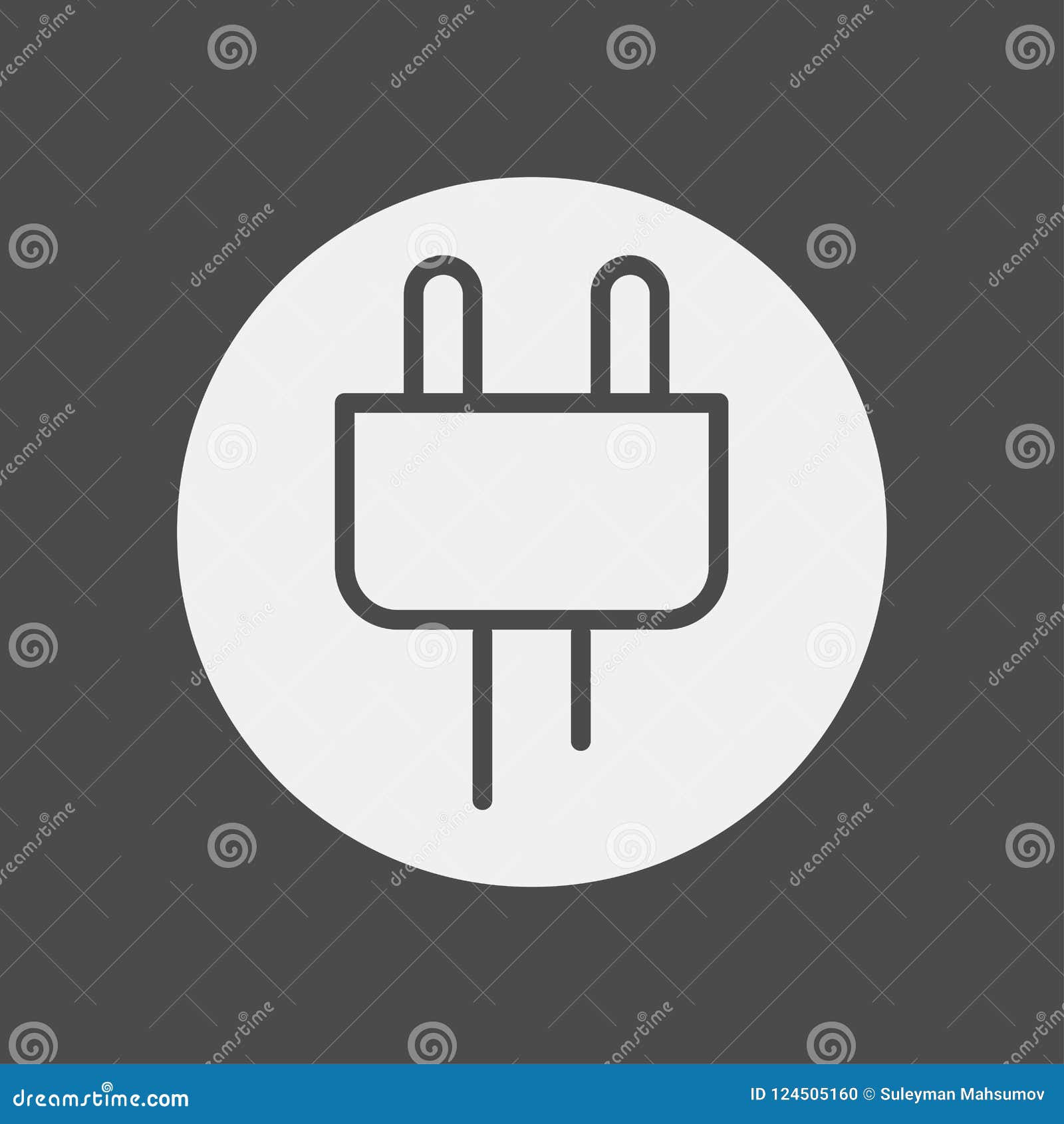 Plug Vector Icon Sign Symbol Stock Vector - Illustration of adapter ...