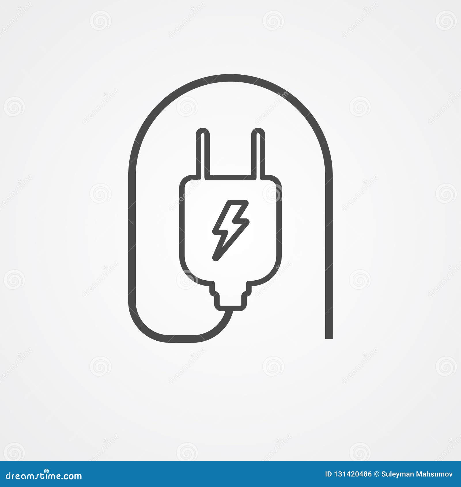 Plug Vector Icon Sign Symbol Stock Vector - Illustration of design ...