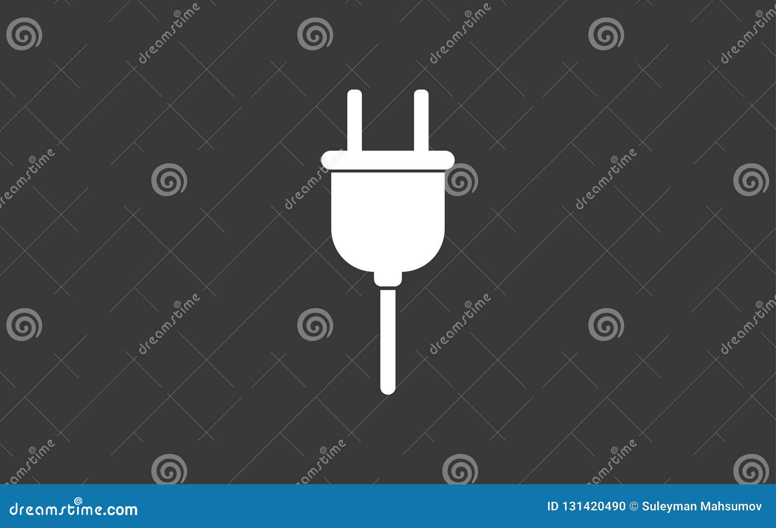 Plug Vector Icon Sign Symbol Stock Vector - Illustration of cable ...