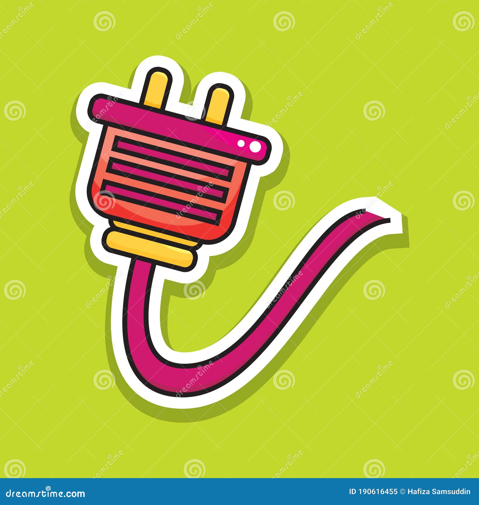 Plug. Vector Illustration Decorative Design Stock Vector - Illustration ...