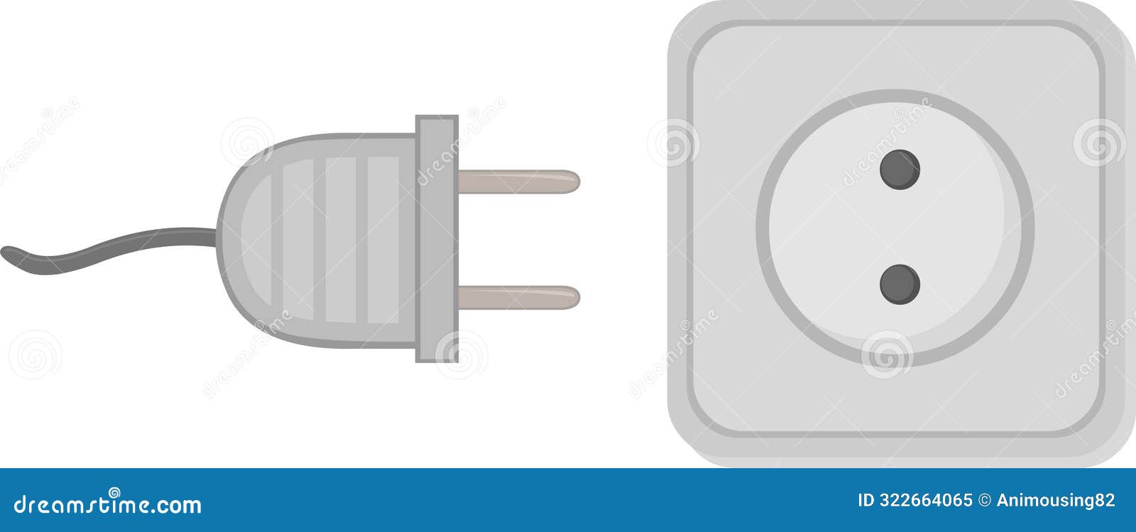 Plug and Wall Socket Cartoon Stock Vector - Illustration of current ...