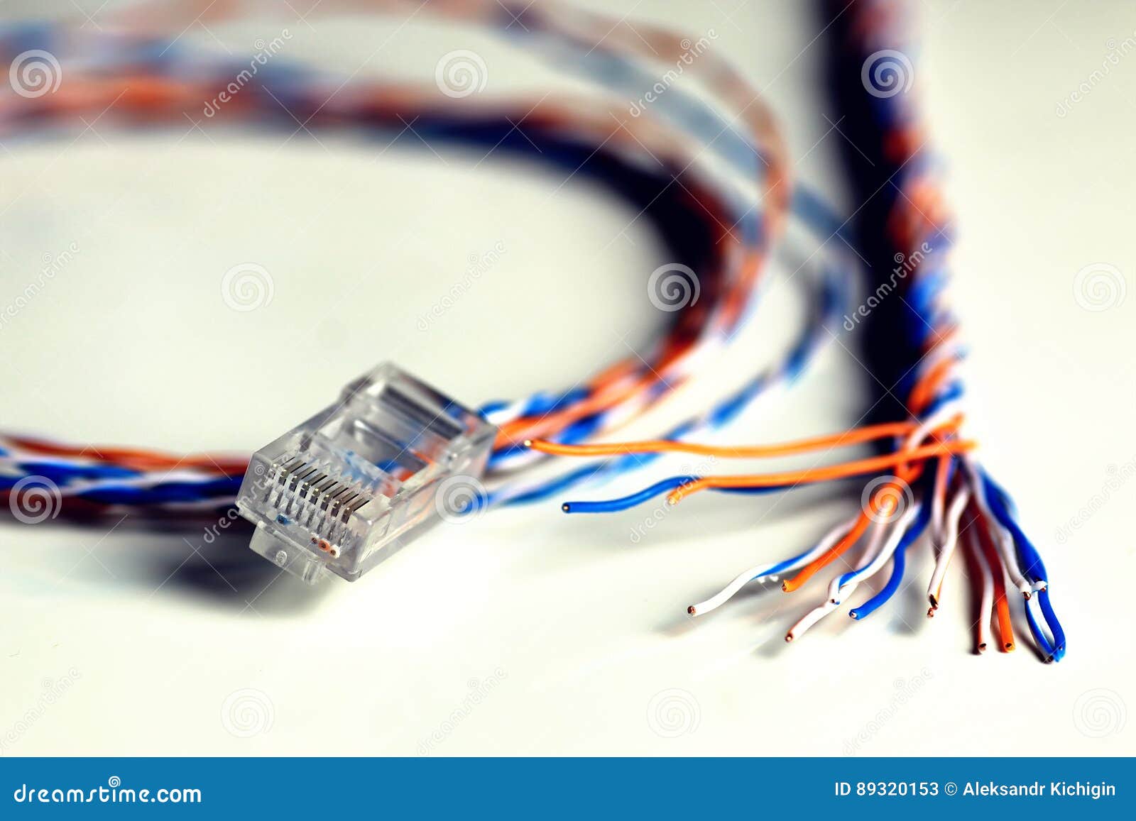 Plug wire color lan stock image. Image of cat5, cables - 89320153