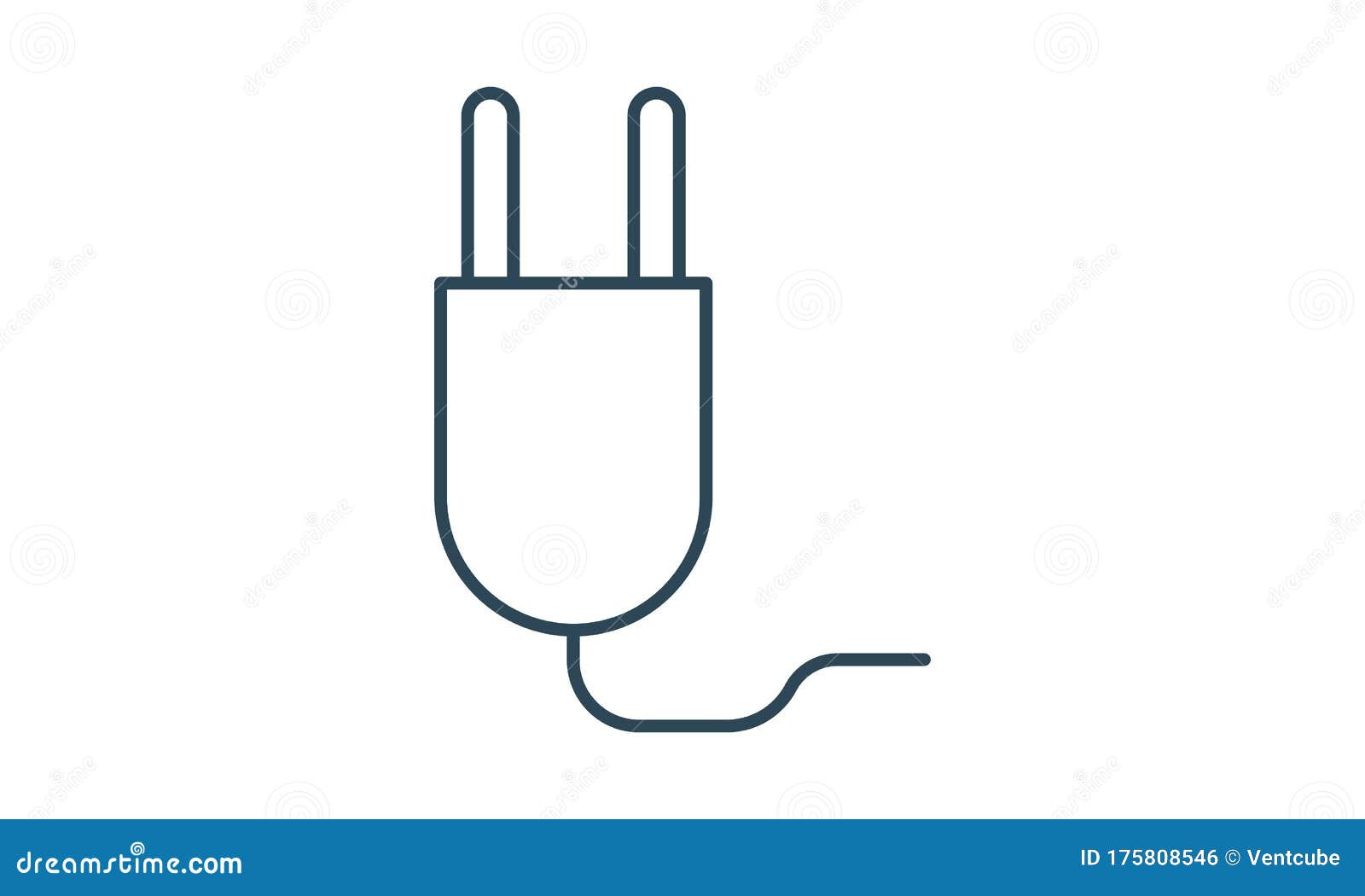 Plug, Wire, Two Pin Socket Icon Vector Image. Can Also Be Used for ...