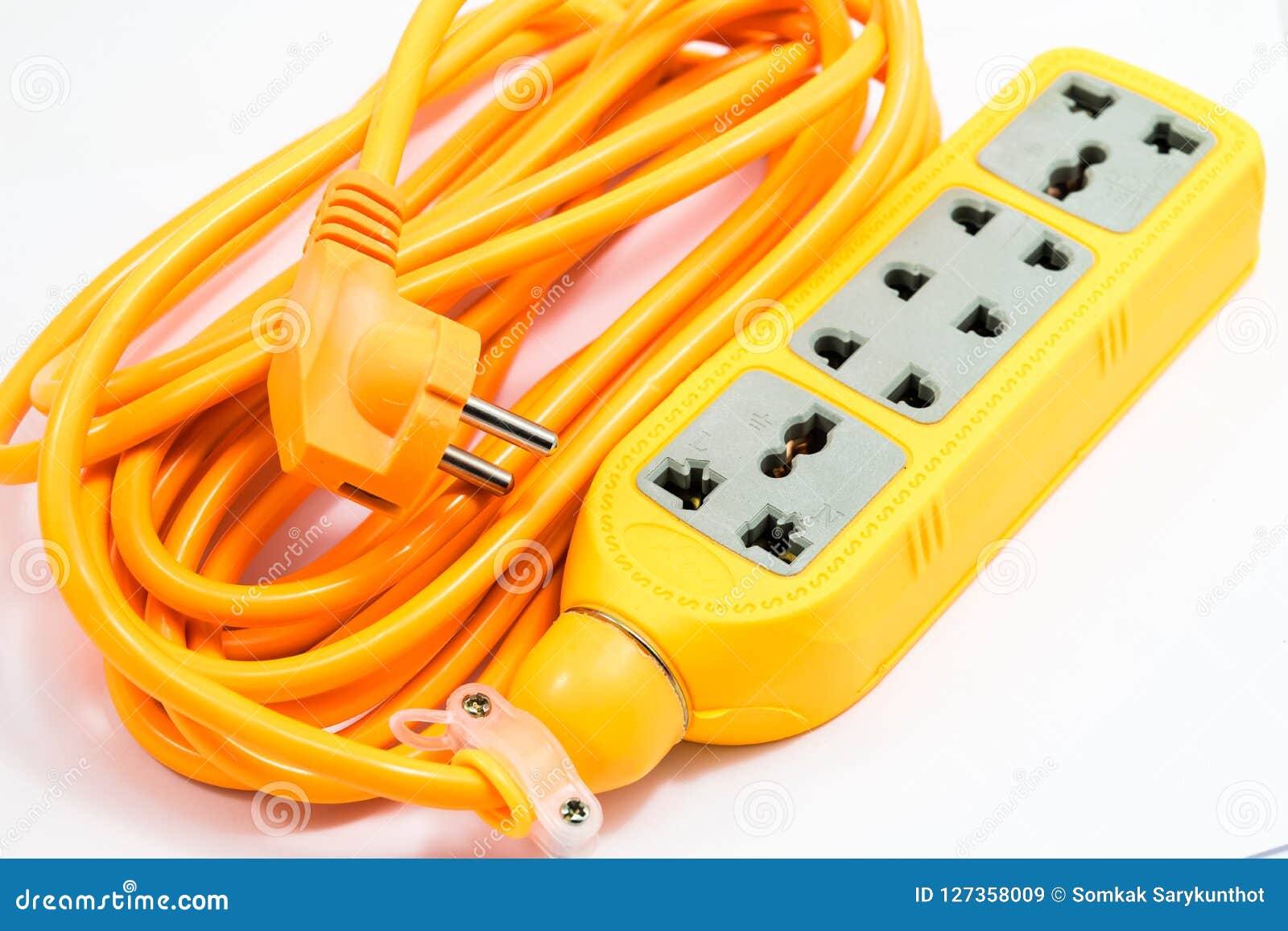 Plugged electric devices stock image. Image of industry - 127358009