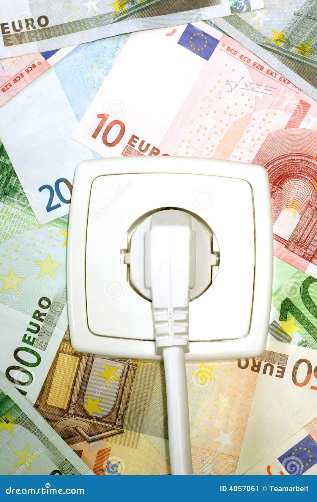 Plugged power cable stock image. Image of electrical, expense - 4057061