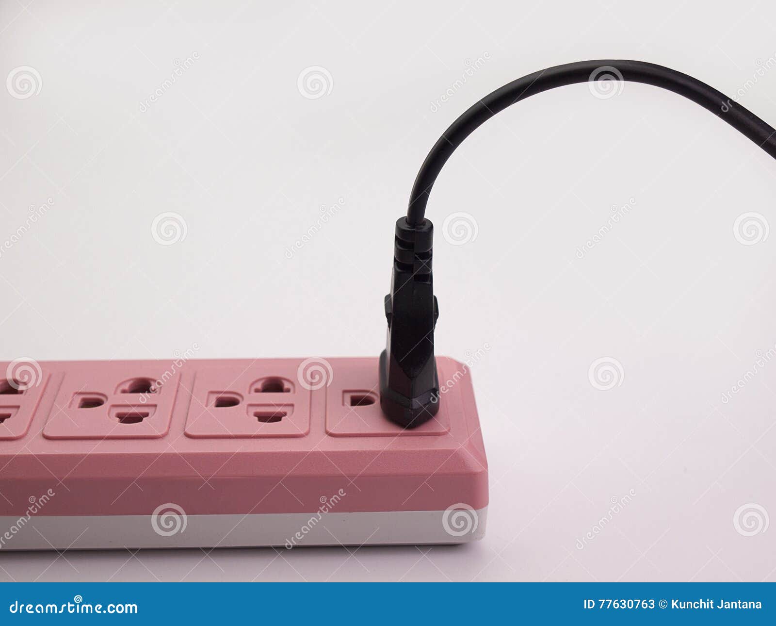 Plugged in and Pull Electric Plug Stock Image - Image of power, closeup ...