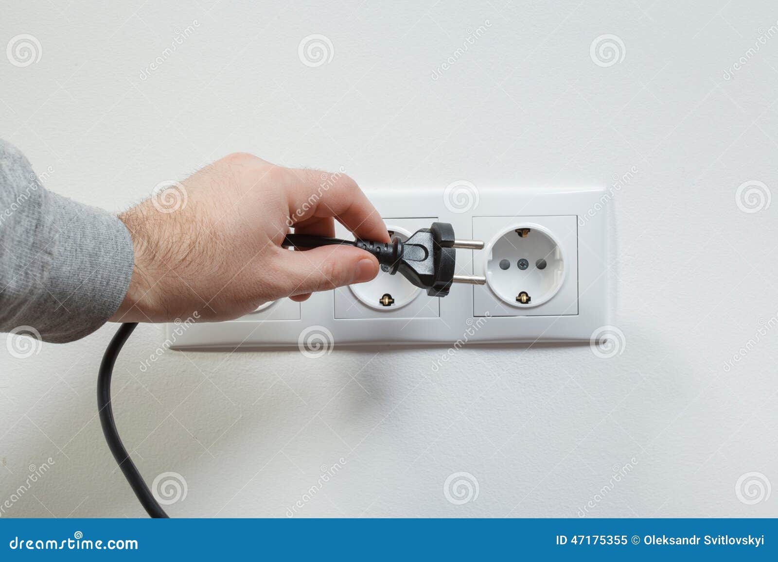 Plugging Electrical Cable To Socket Stock Image - Image of cable ...