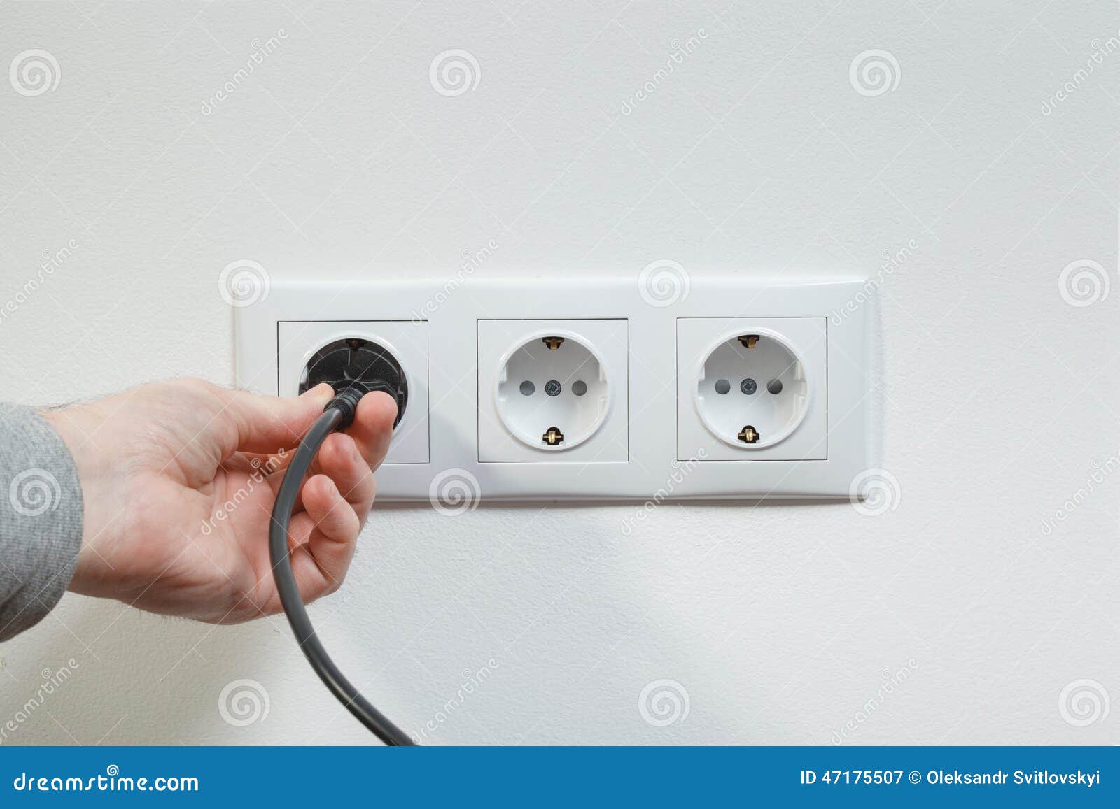 Plugging Electrical Cable To Socket Stock Image - Image of efficiency ...