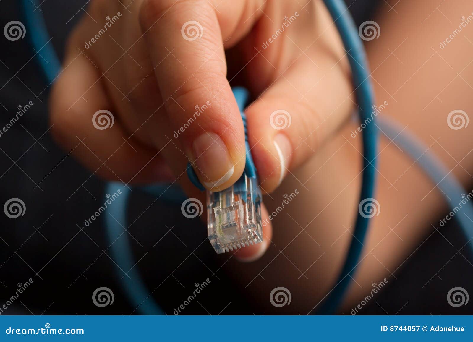 Plugging Networking Cable in Stock Image - Image of internet, receive ...