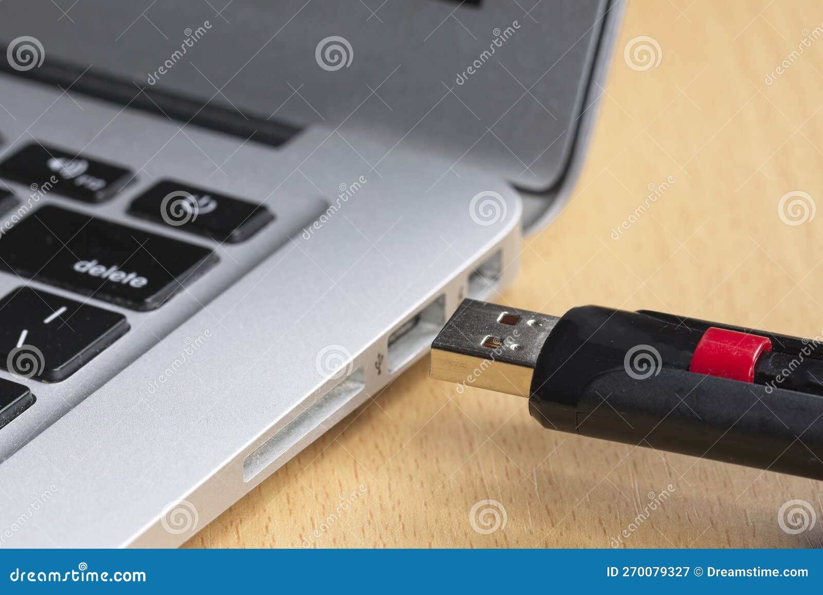Plugging in a USB stick stock image. Image of hardware - 270079327