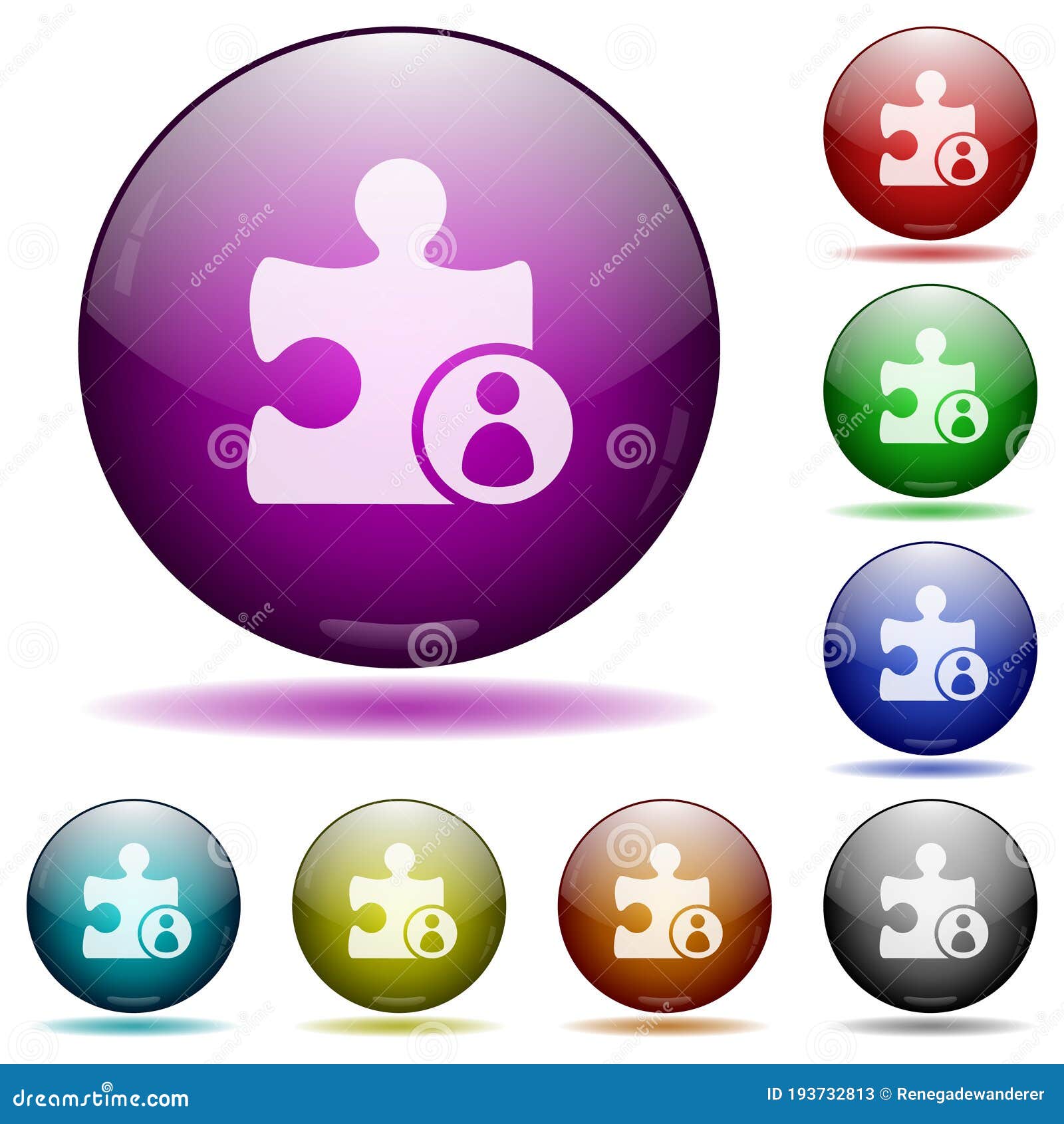 Plugin Author Icon in Glass Sphere Buttons Stock Illustration ...