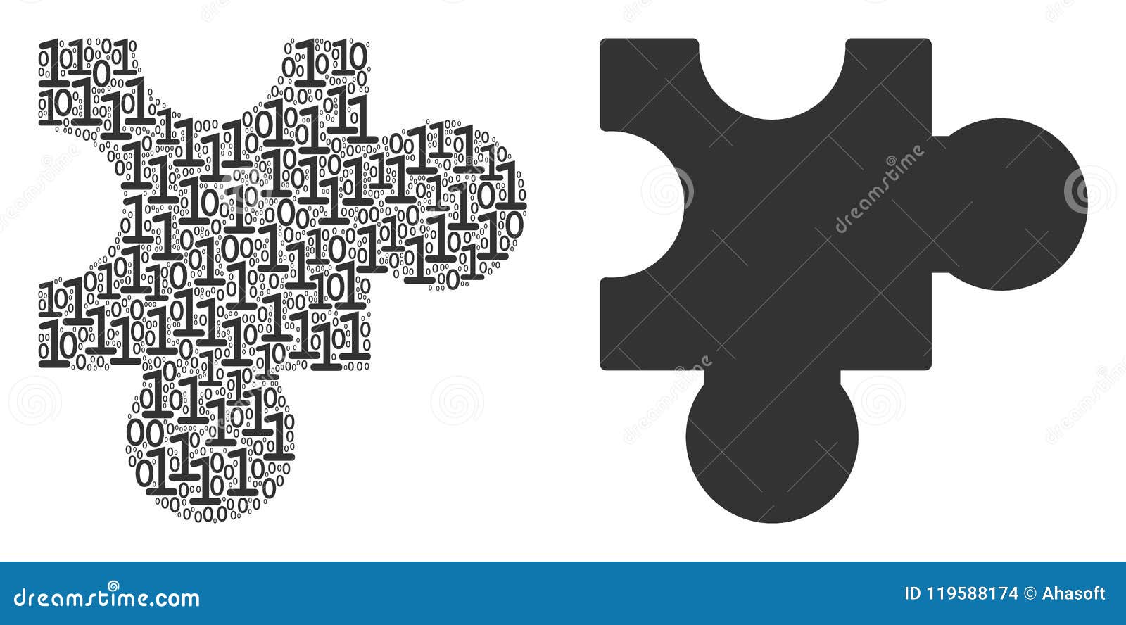 Plugin Collage of Binary Digits Stock Vector - Illustration of element, pattern: 119588174