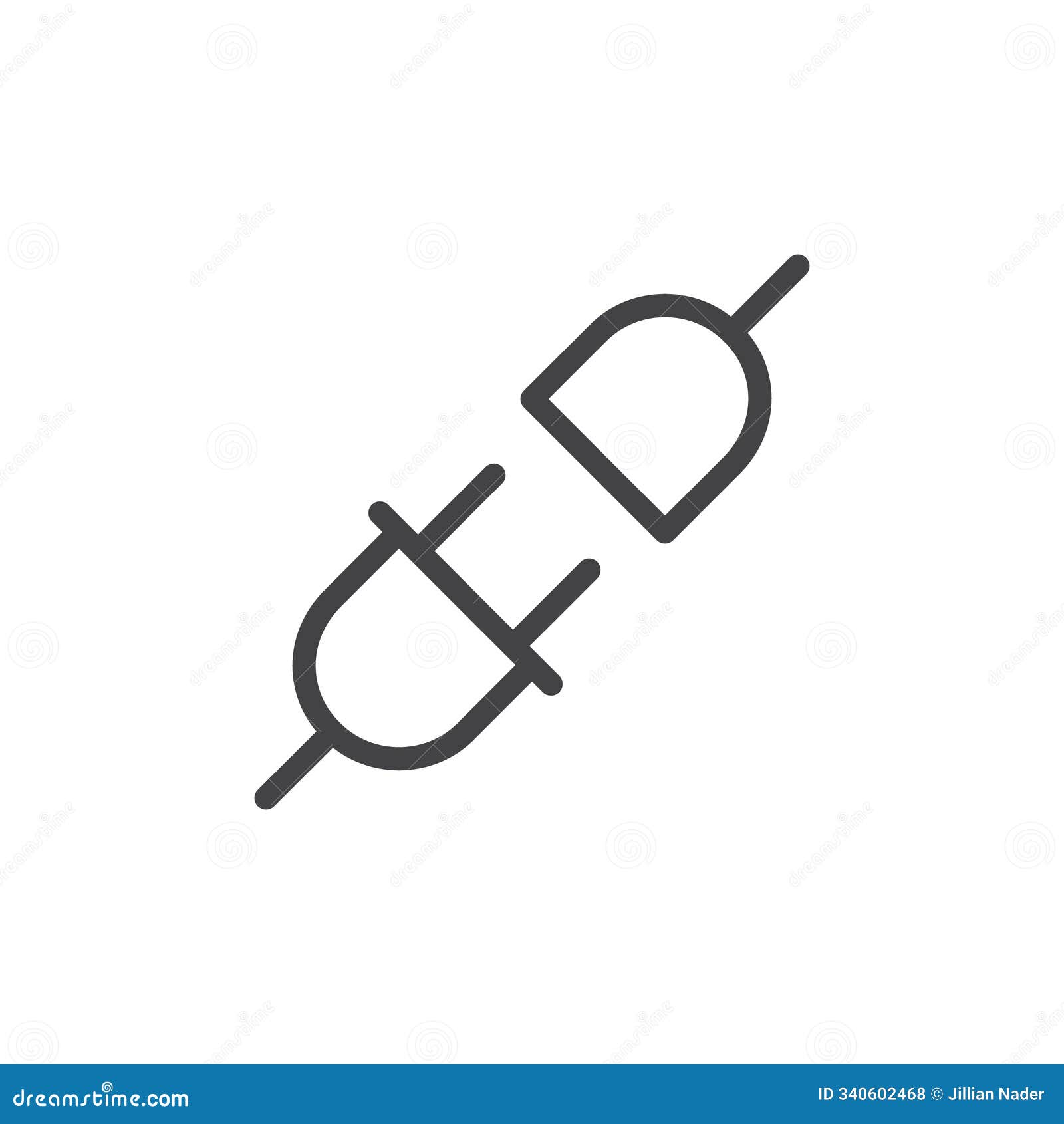 Plugin Icon Thin Outline Art Symbol Stock Illustration - Illustration ...