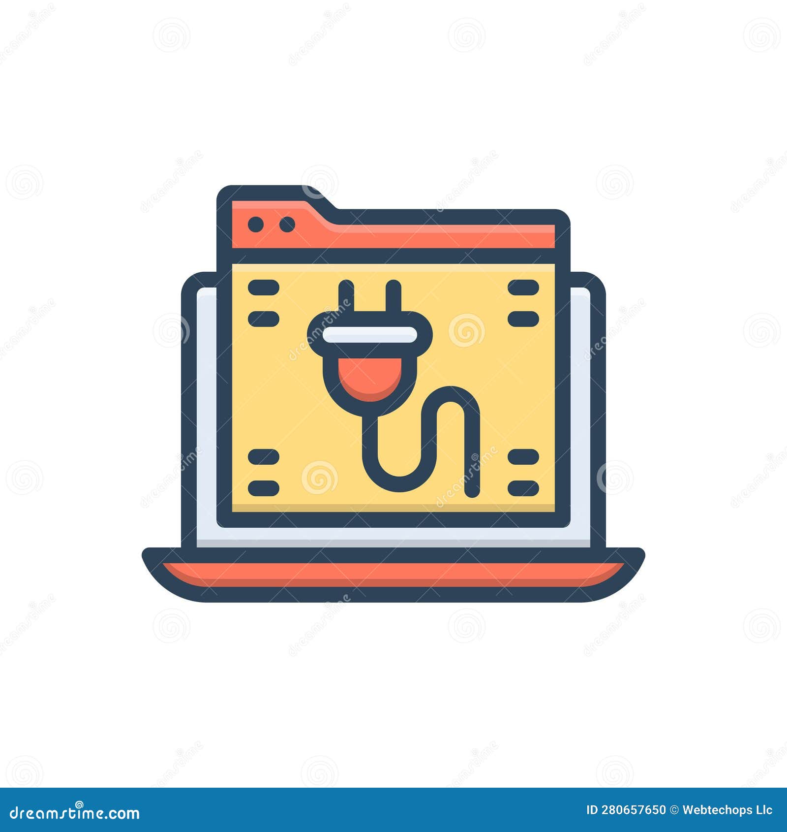 Color Illustration Icon for Plugin, Plug and Power Stock Illustration ...