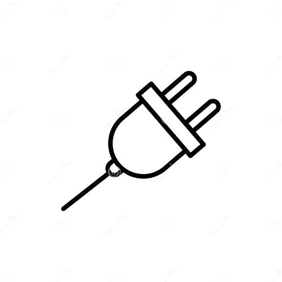 Plugin Icon Thin Line Art Isolated Stock Illustration - Illustration of ...