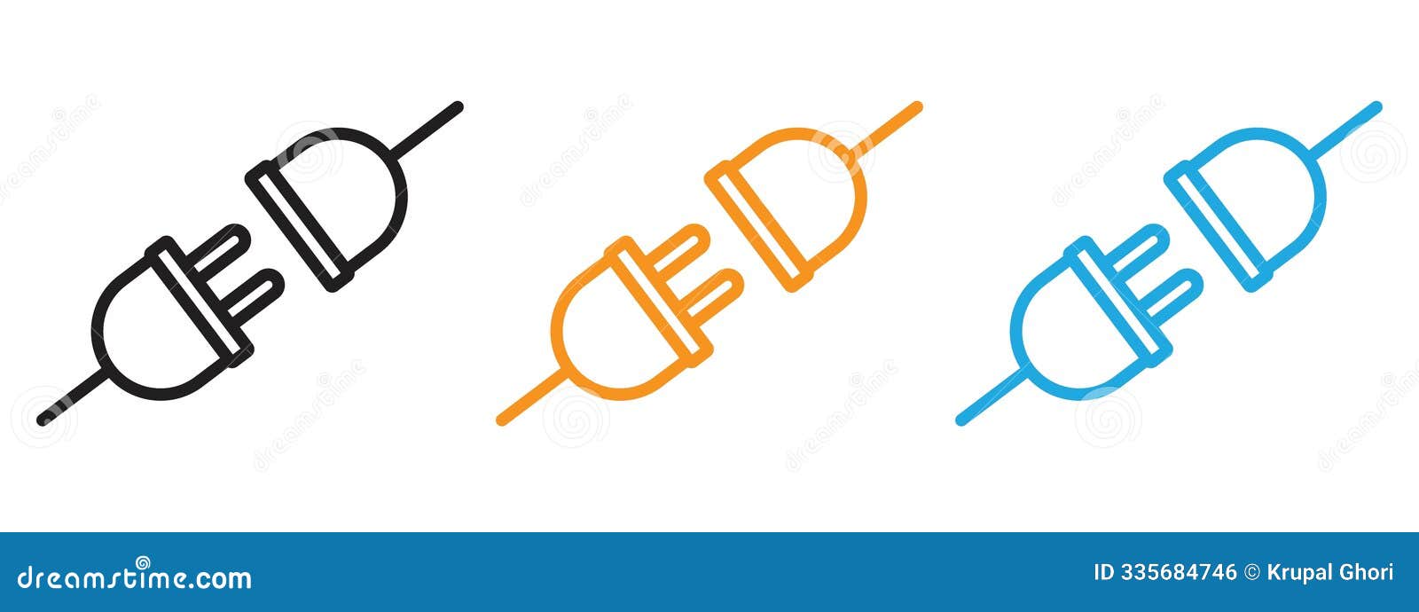 Plugin Icon Thin Line Illustration Set Stock Vector - Illustration of ...