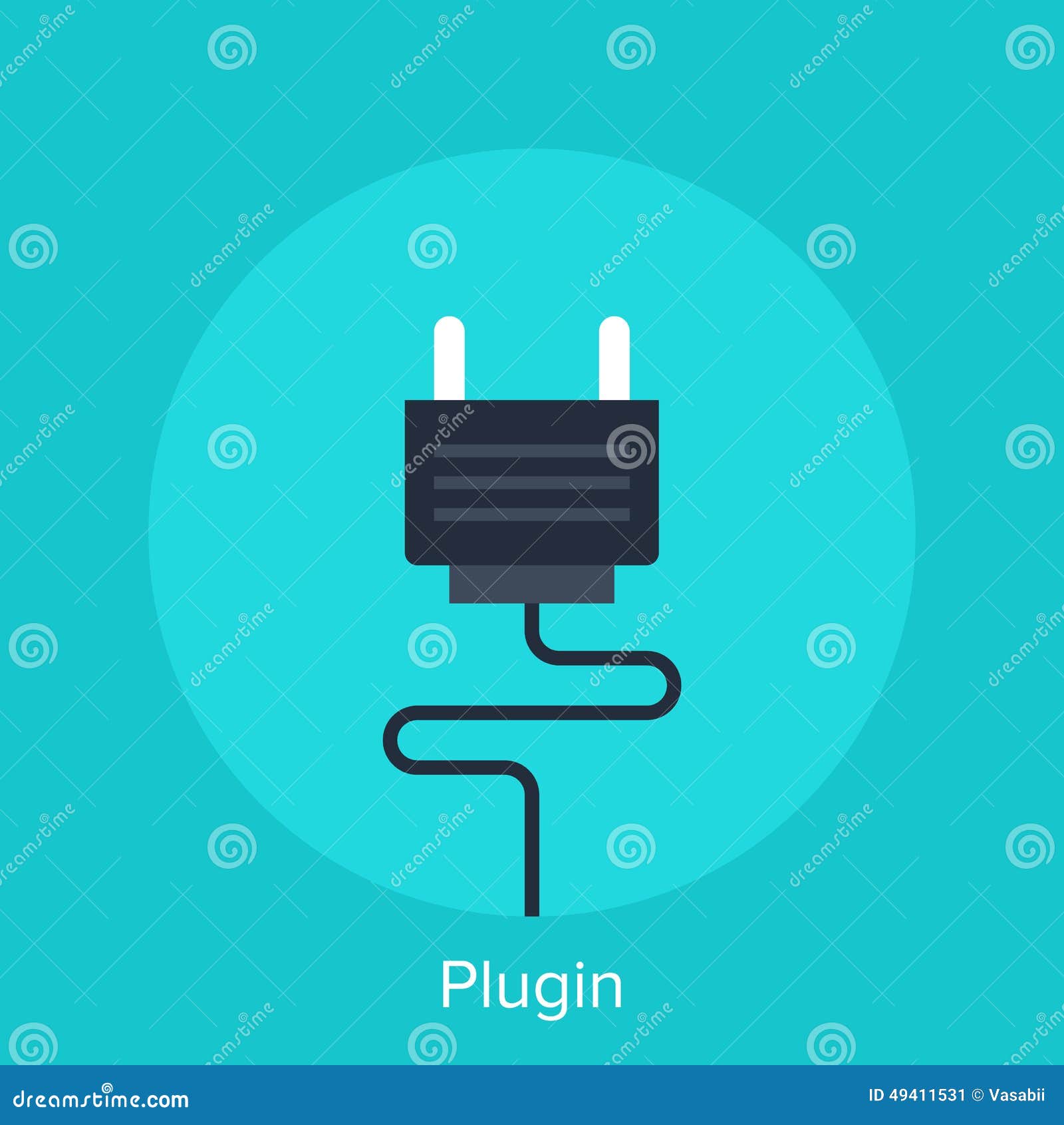 Plugin stock vector. Illustration of electric, socket - 49411531