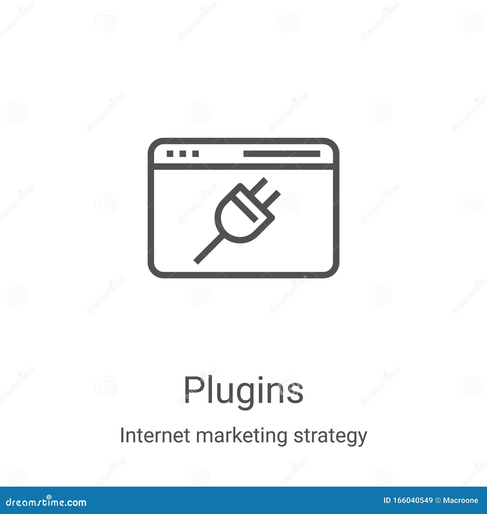 Plugins Icon Vector from Internet Marketing Strategy Collection. Thin ...