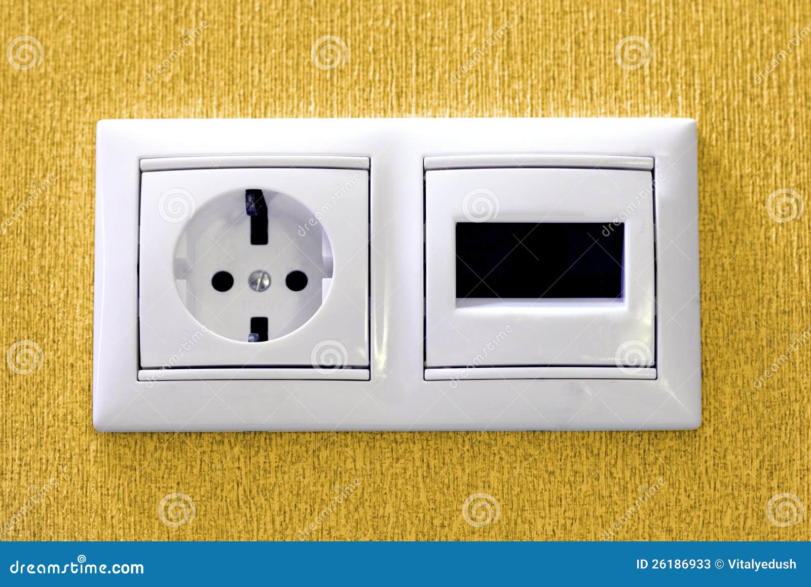 Plugs in Electric and Phone Socket. Stock Image - Image of ampere ...
