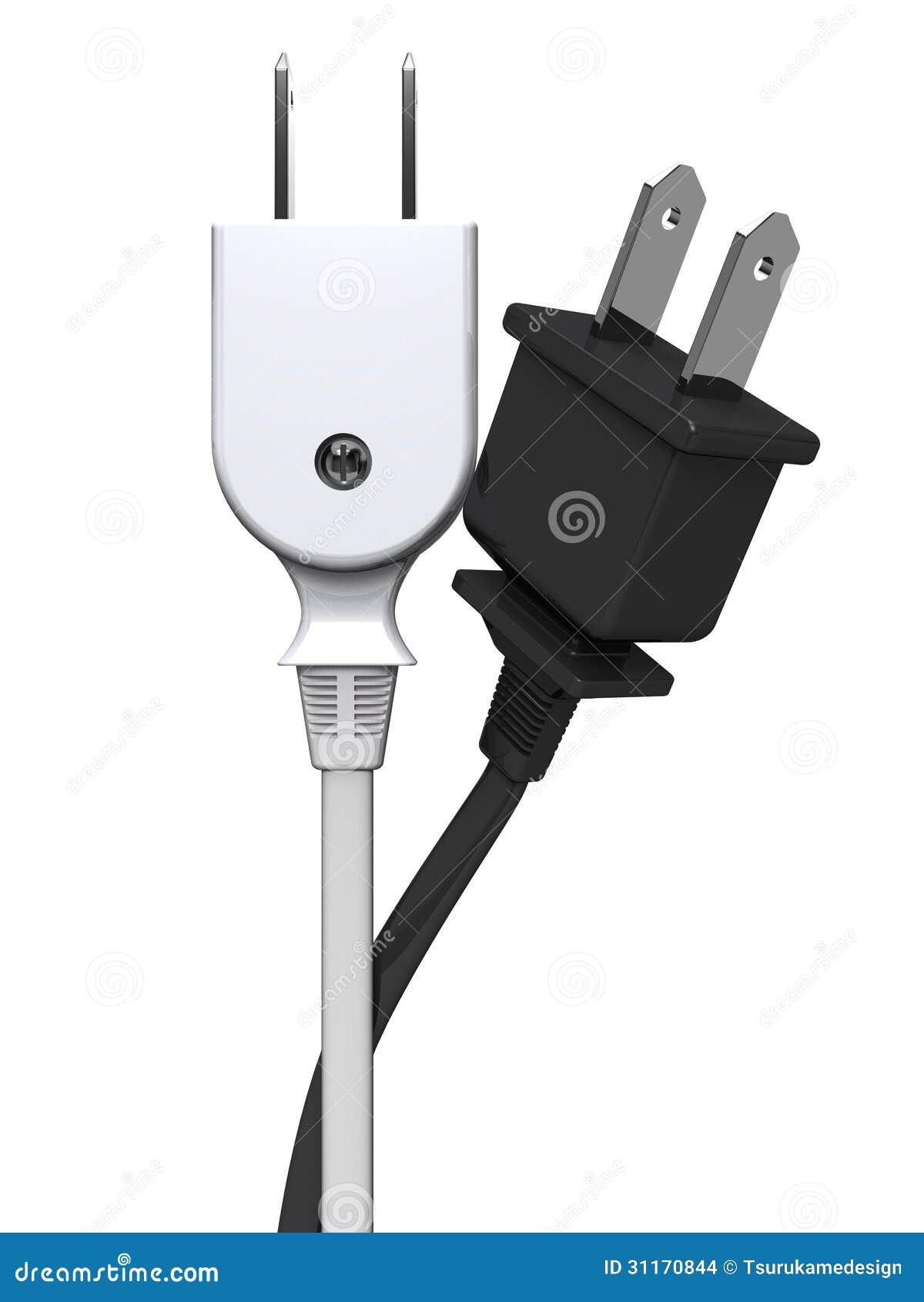 Plugs Front View stock illustration. Illustration of electricity - 31170844