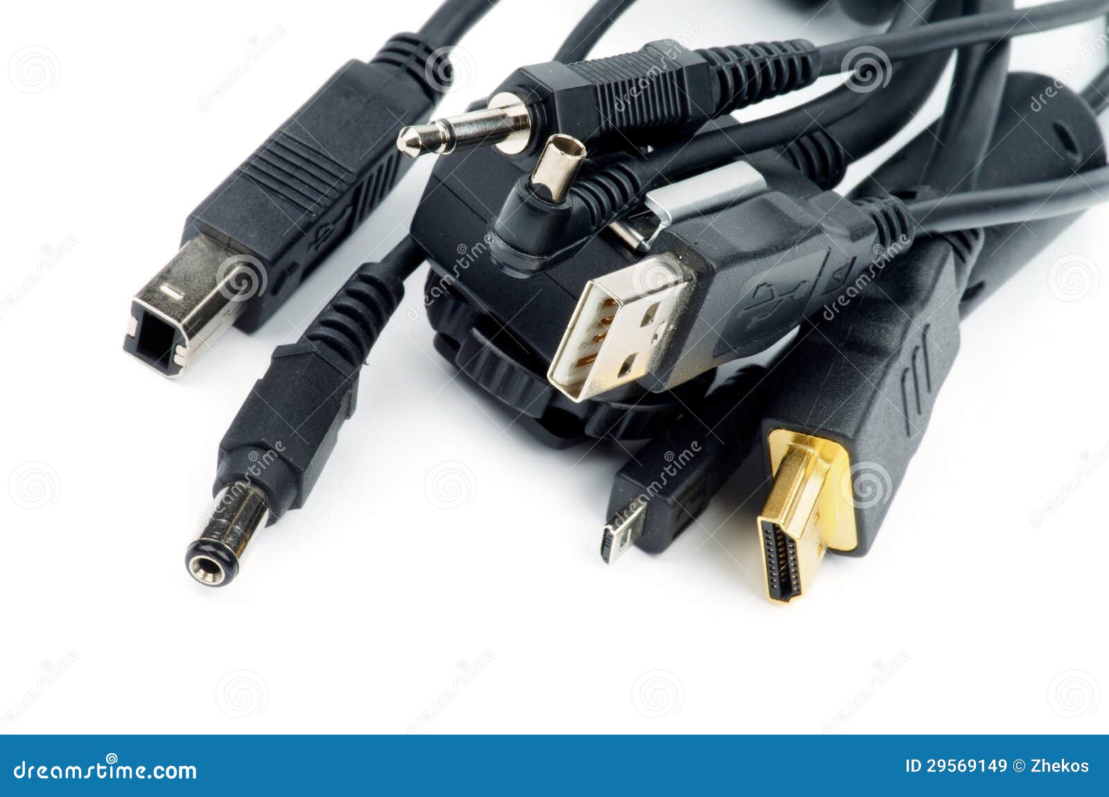Plugs and Jacks stock image. Image of computer, technology - 29569149