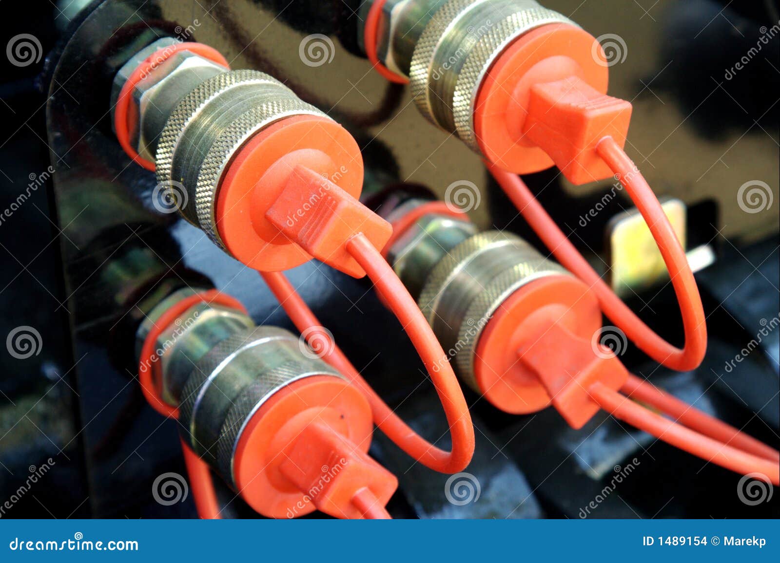 Plugs and sockets stock photo. Image of industrial, round - 1489154