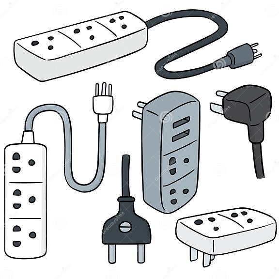 Plugs stock vector. Illustration of appliance, deco, cartoon - 75337066