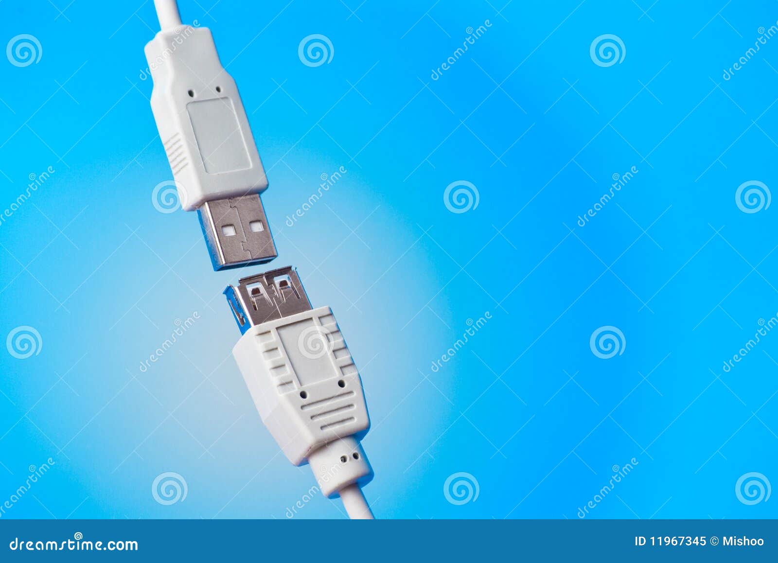 Plugues do Usb no azul imagem de stock. Imagem de desconecte - 11967345